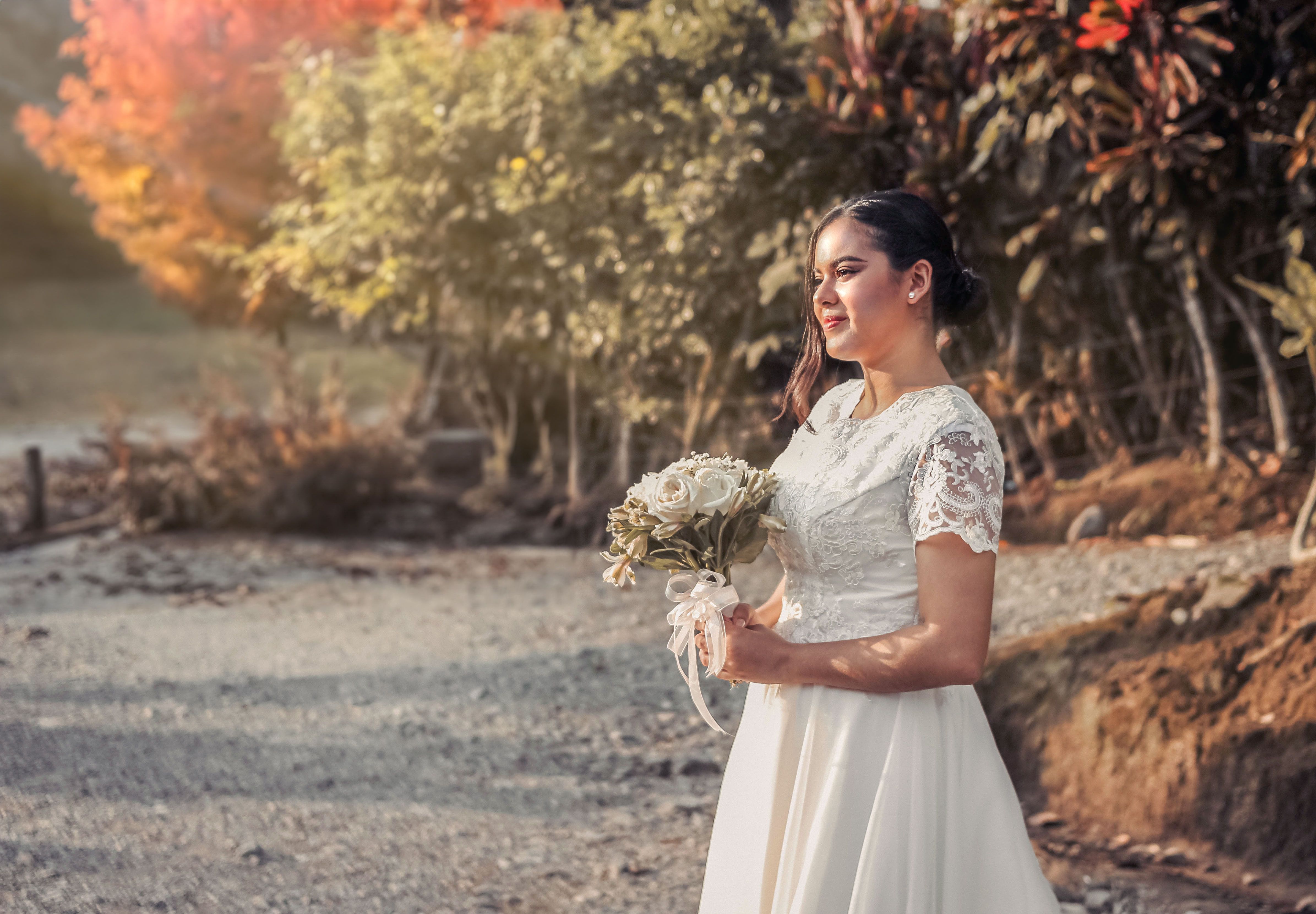 Cute Bride in a Wedding Dress · Free Stock Photo