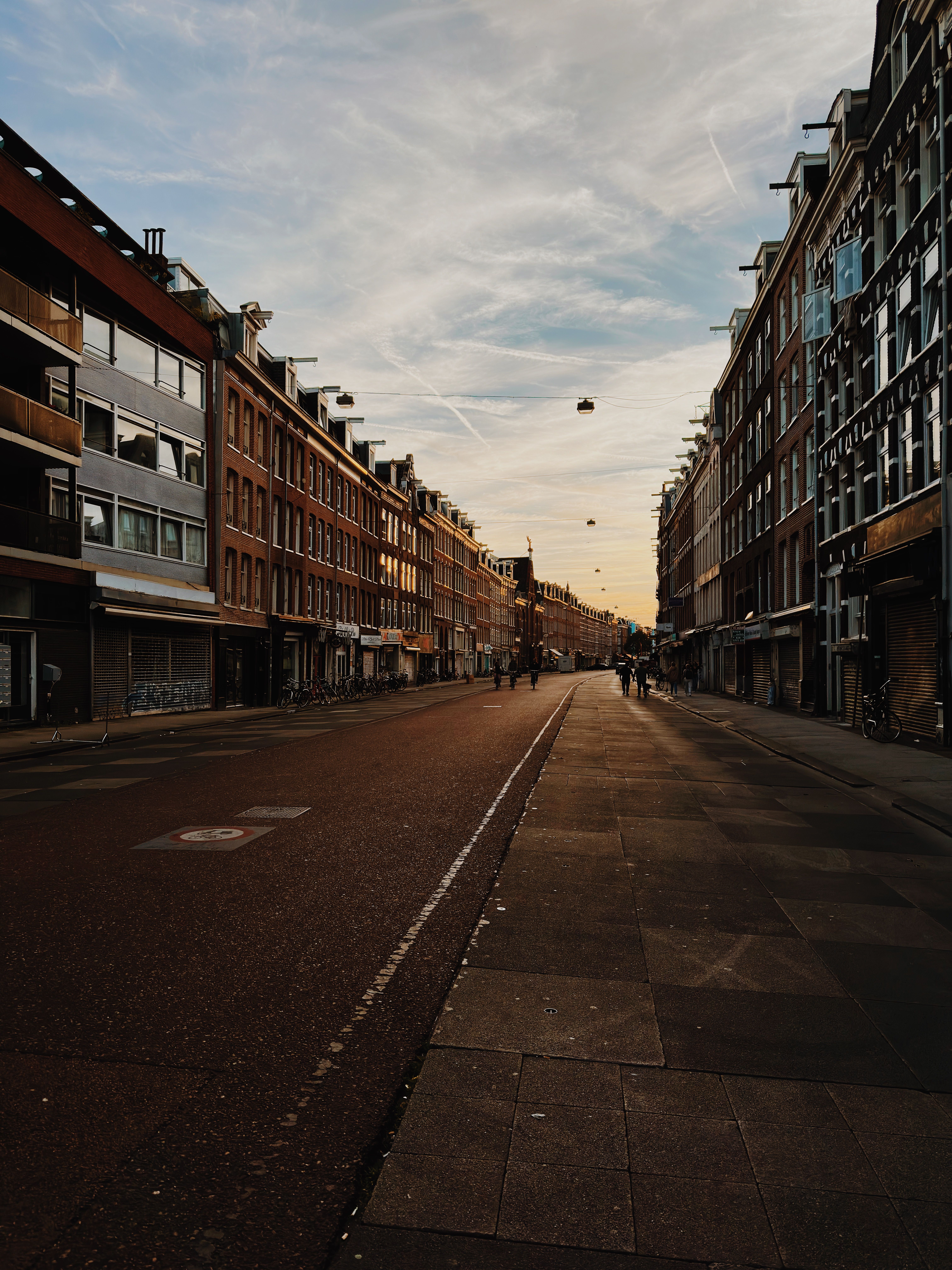 Street in a Town During Sunset · Free Stock Photo