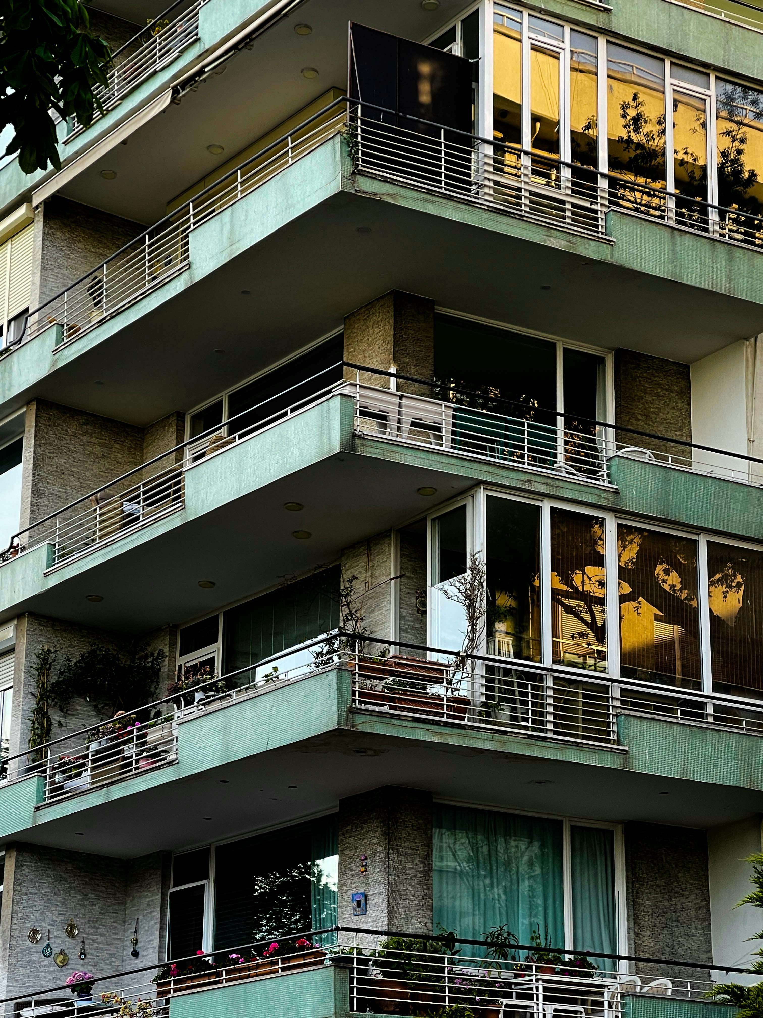 Balconies in Block of Flats · Free Stock Photo