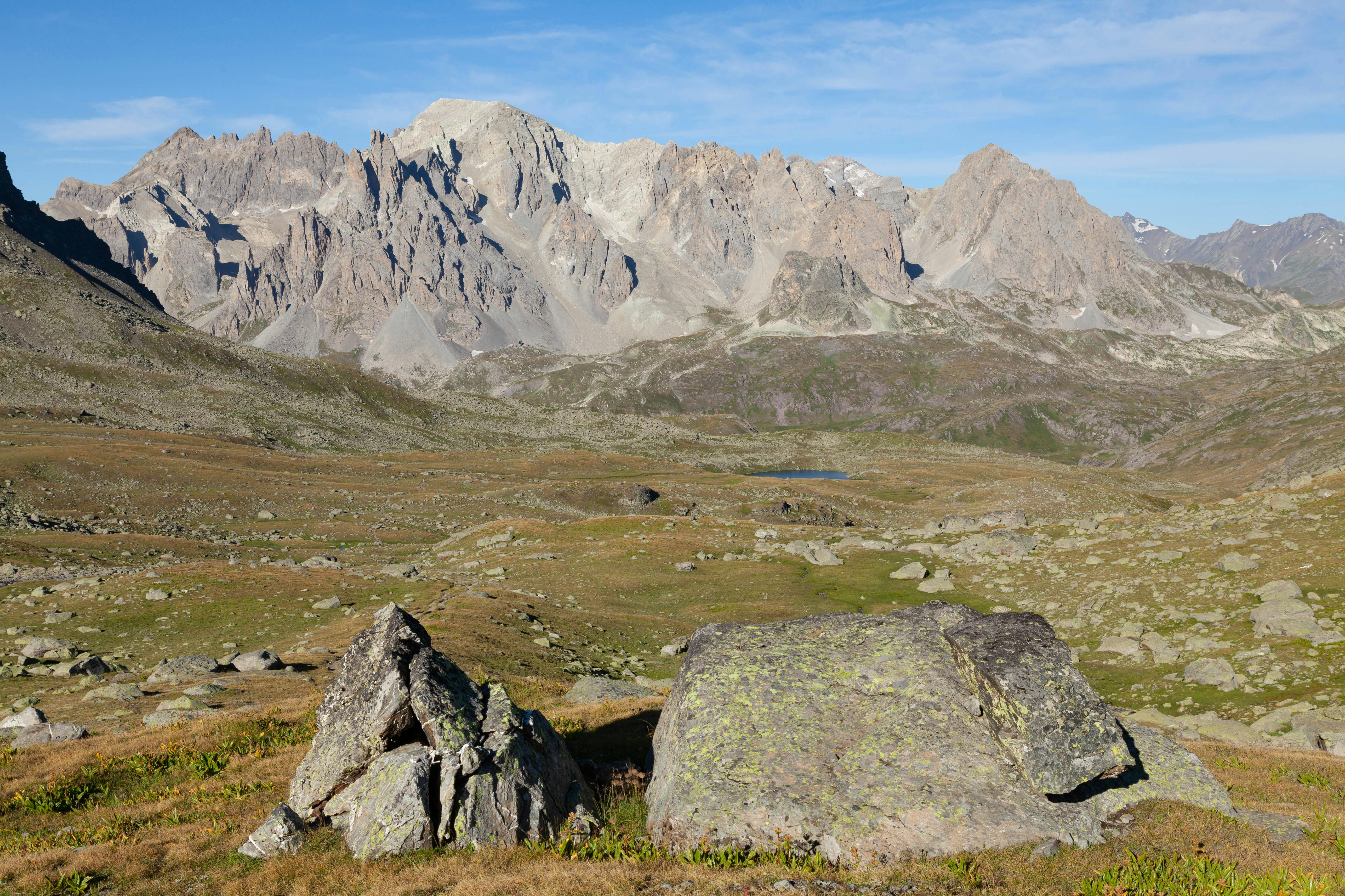 Sunlit Valley in Mountains · Free Stock Photo