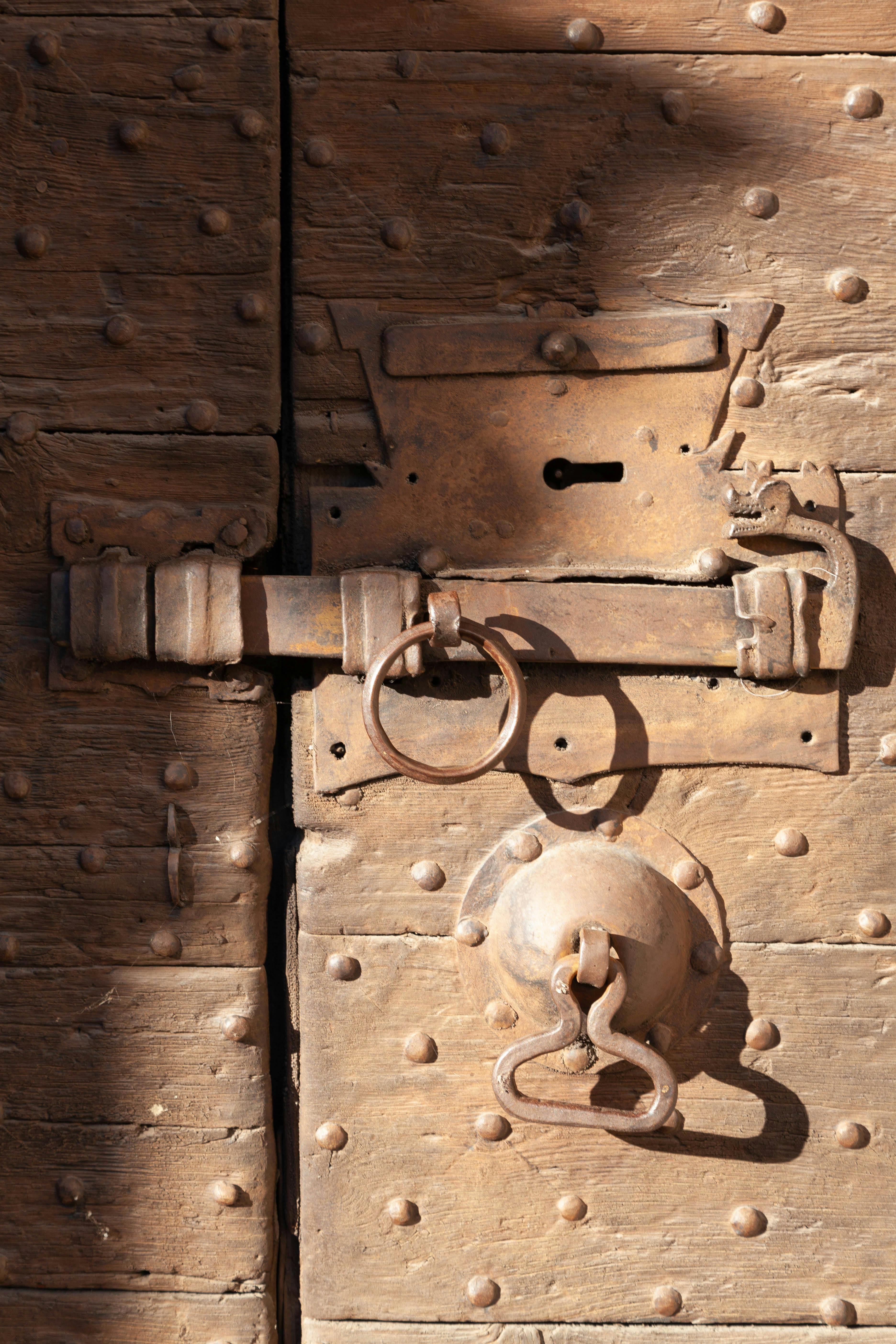 Lock and Keyhole on Medieval Gate · Free Stock Photo
