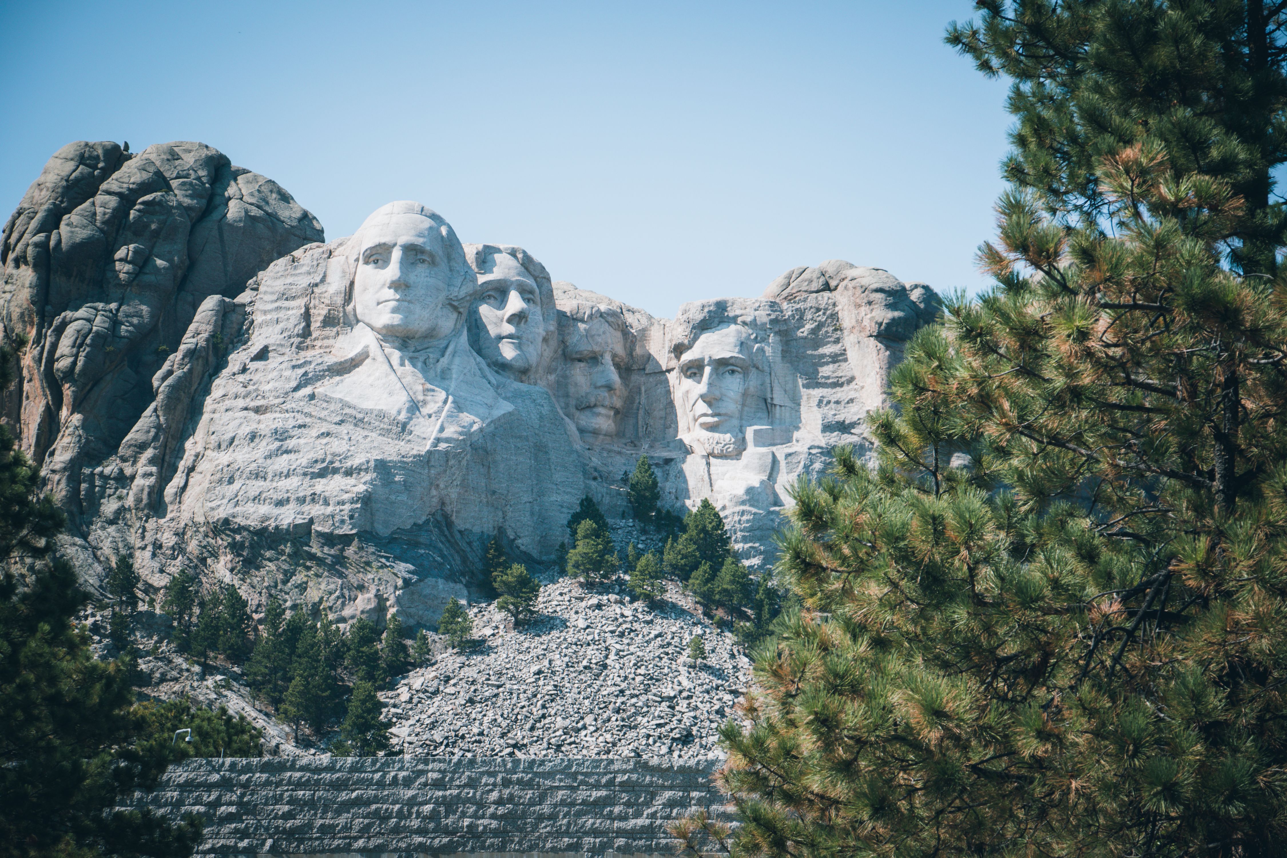 Faces of Four USA Presidents Carved in Rocks of Mount Rushmore · Free ...