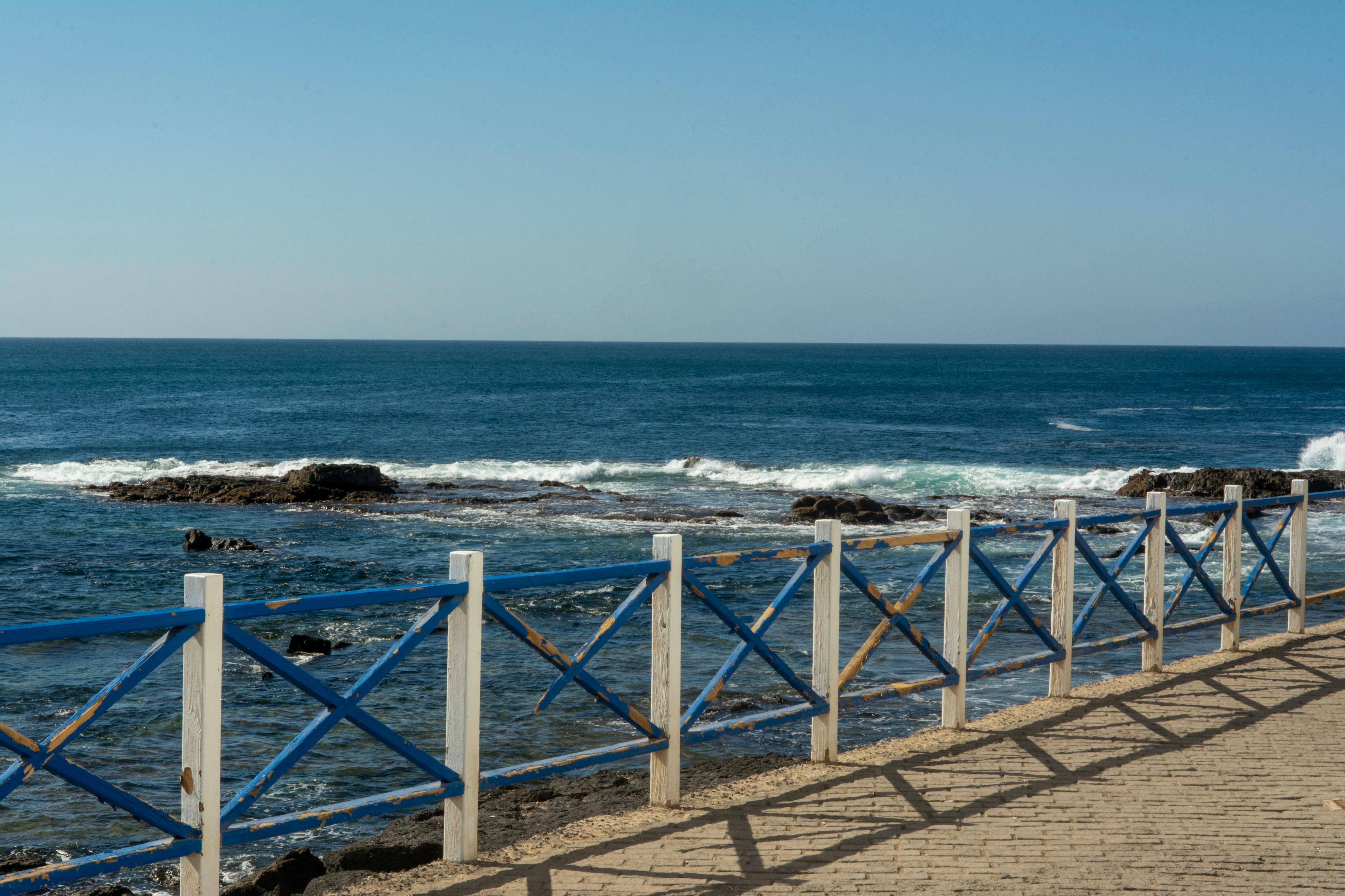 Railing on the Pier and View of the Sea · Free Stock Photo