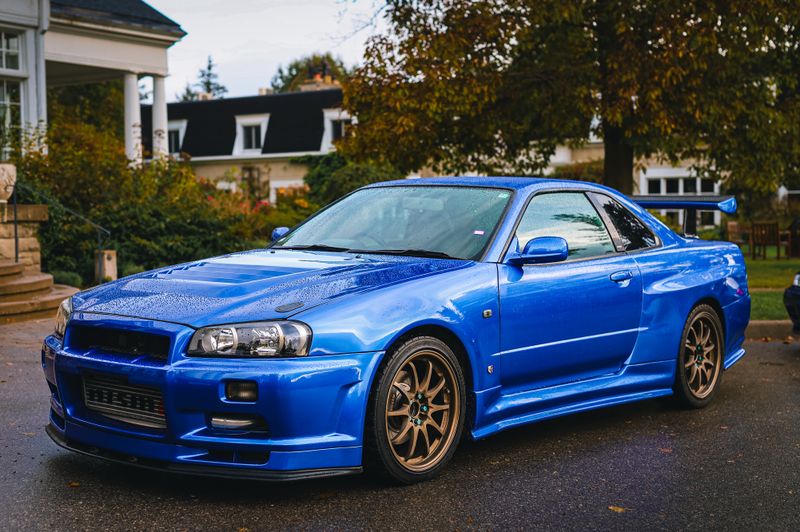 Sport Car Nissan Skyline R34 Under Cherry Blossom Photos, Download The ...