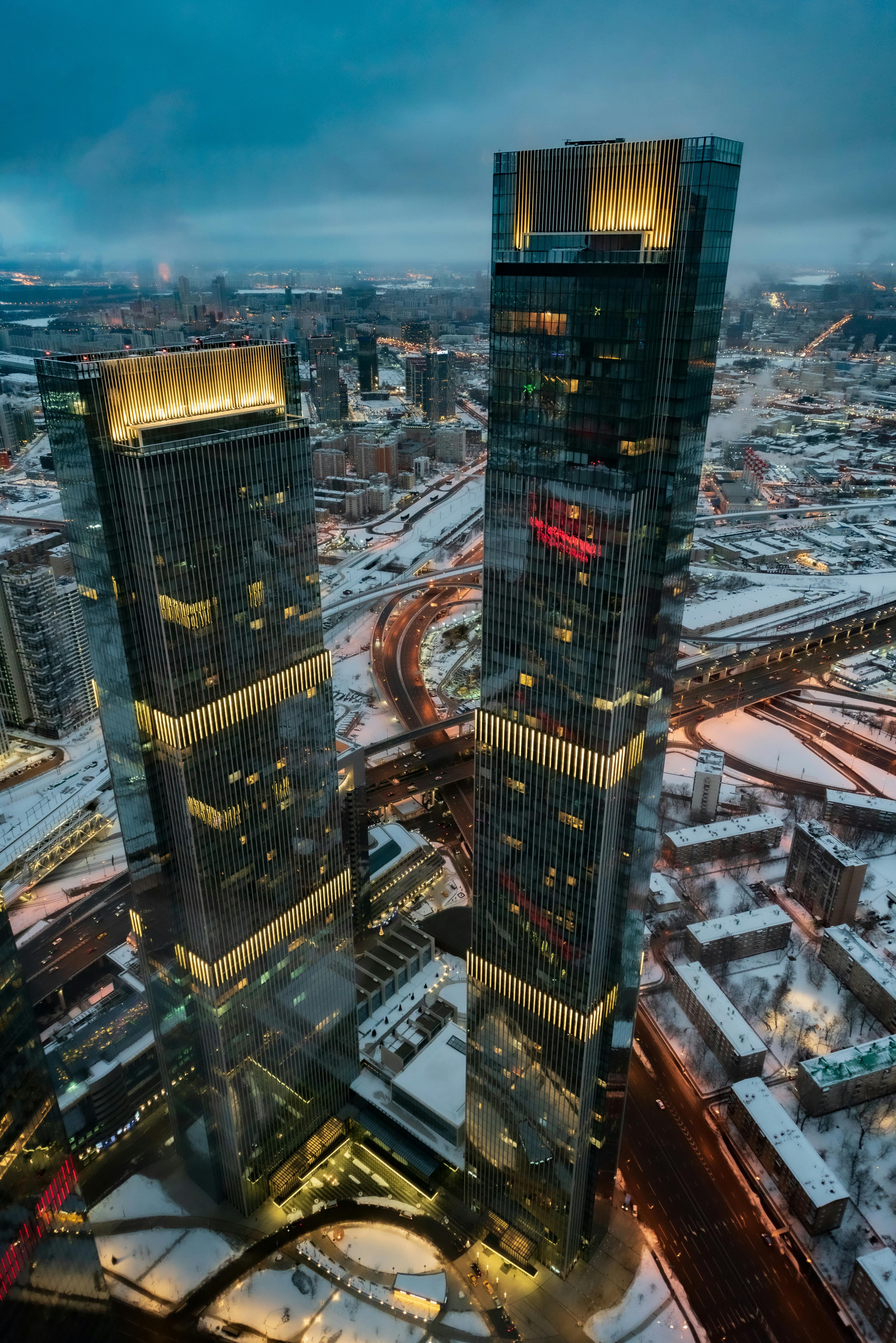Aerial View of Neva Towers in Moscow, Russia · Free Stock Photo