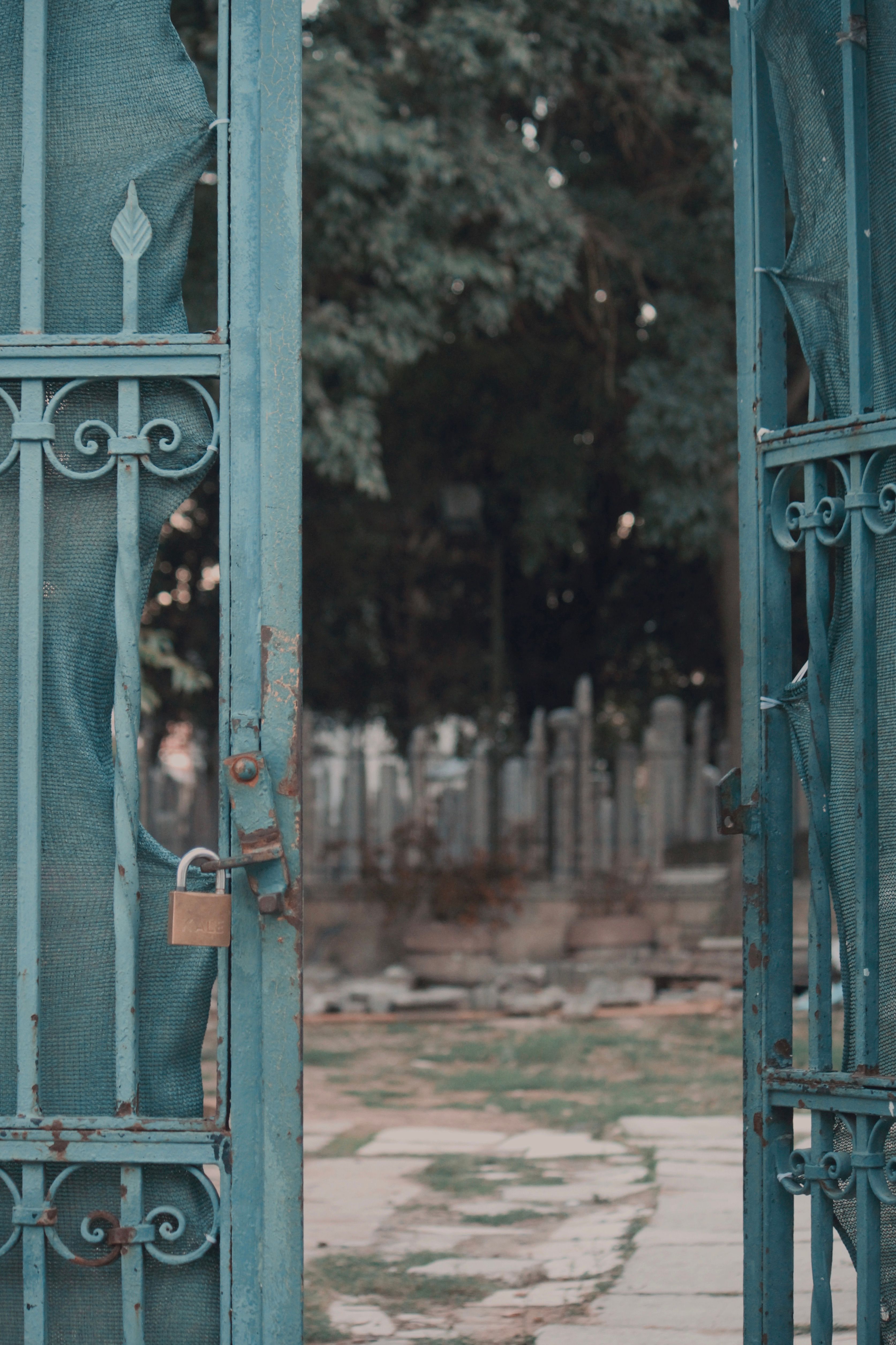 An Opened Old Iron Gate · Free Stock Photo