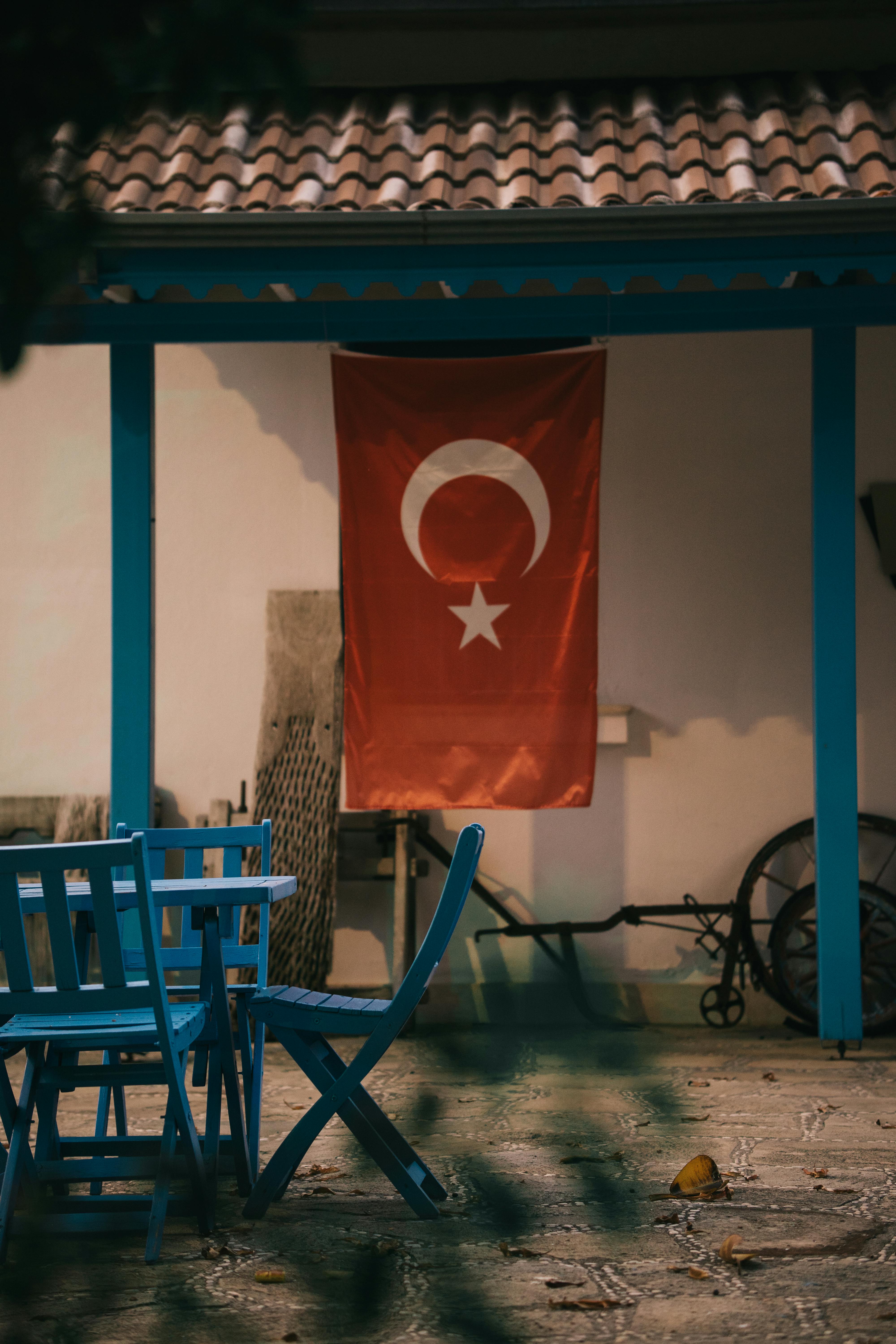 Turkish Flag Hanging from the Ceiling · Free Stock Photo