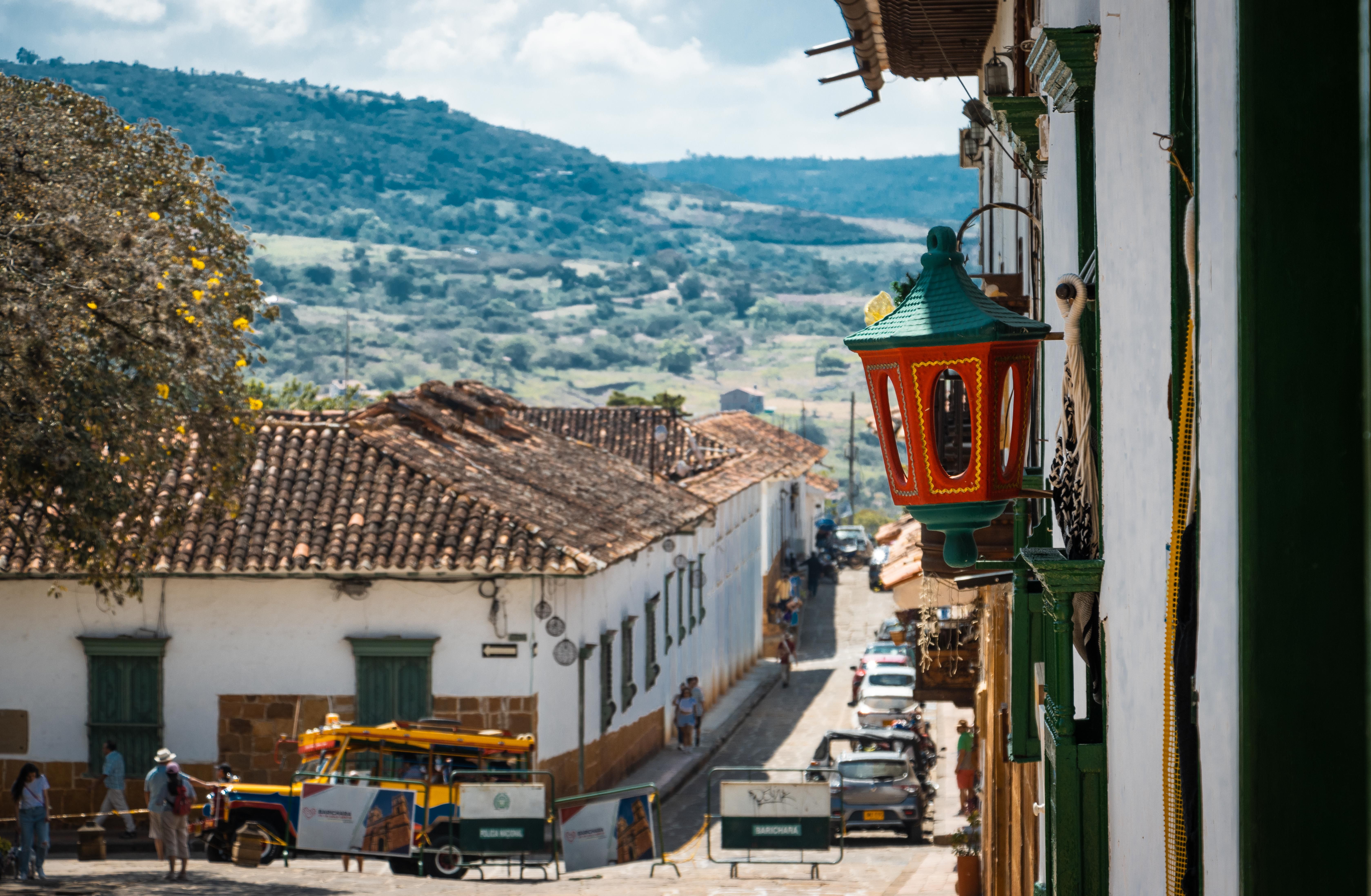 View of a Street with Old Buildings in Barichara, Colombia · Free Stock ...