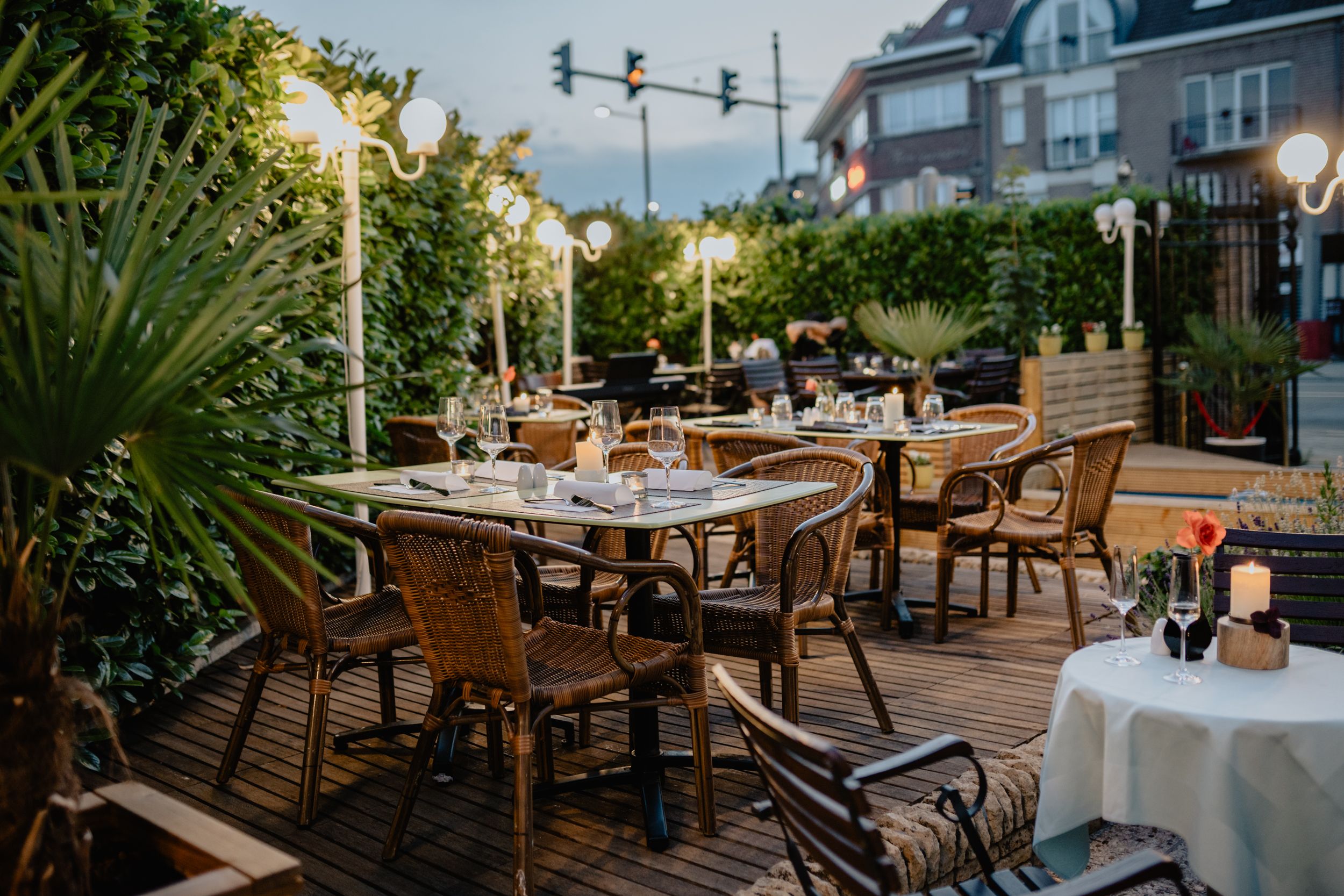 Restaurant Terrace in Town · Free Stock Photo