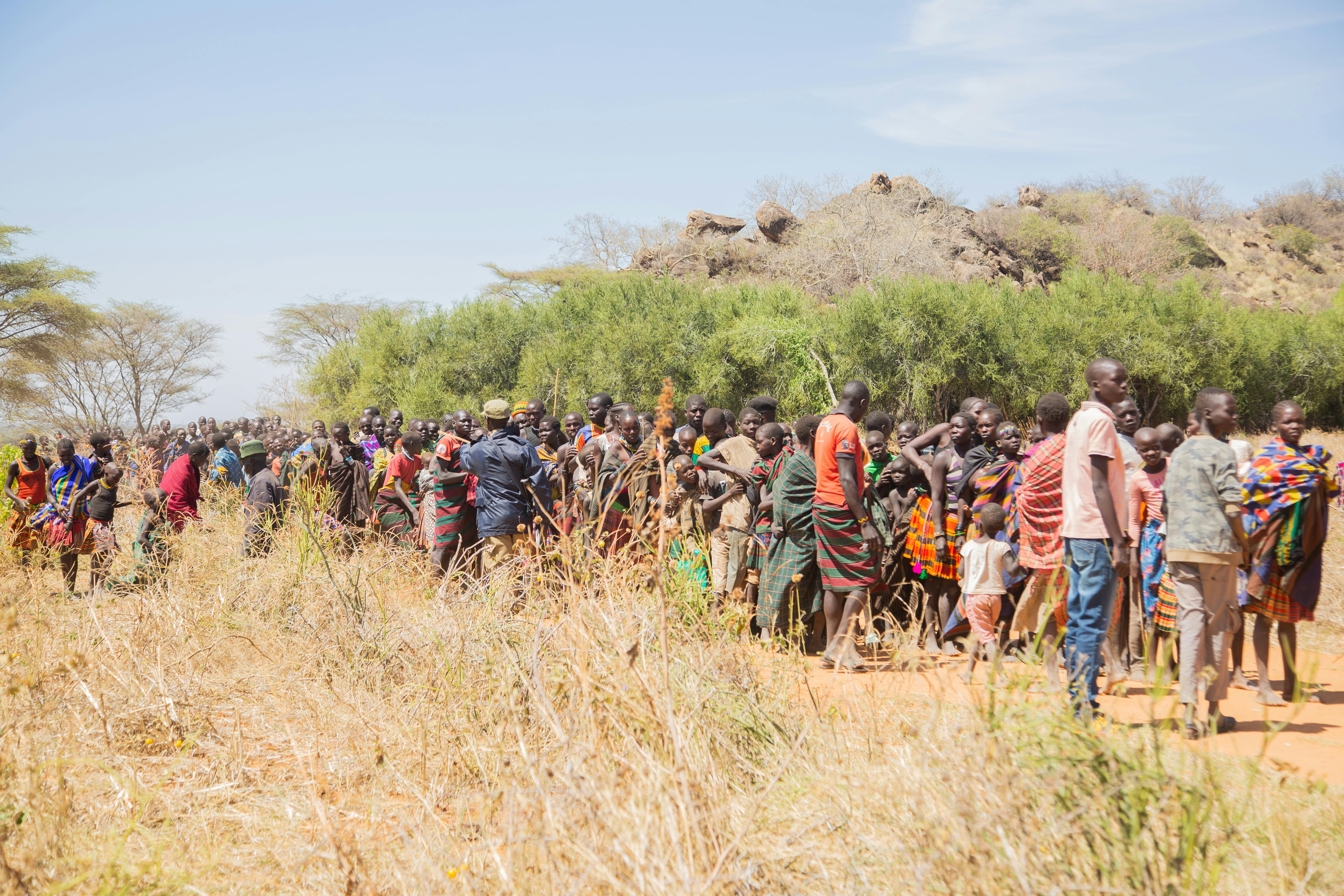 Tribe Gathered in the Savannah Accompanied by Armed Men · Free Stock Photo