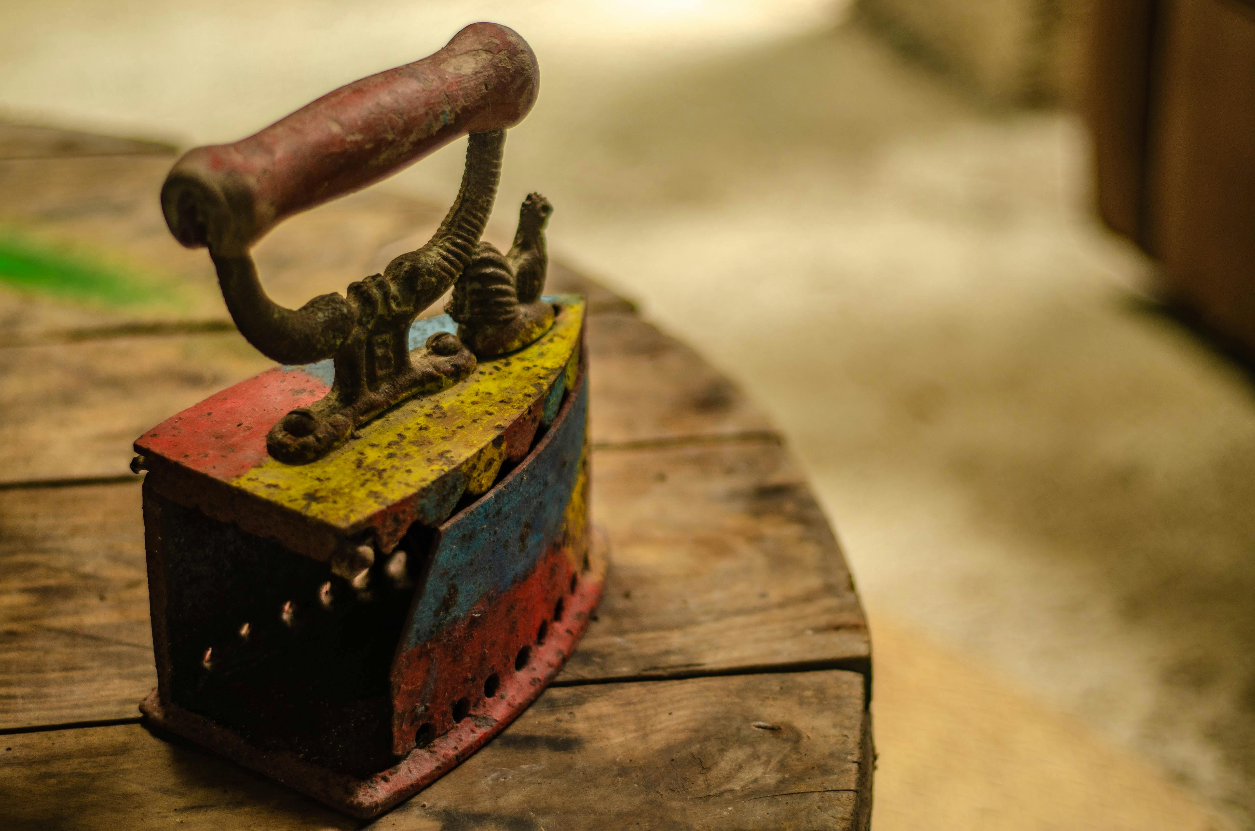 Vintage Iron on Table · Free Stock Photo
