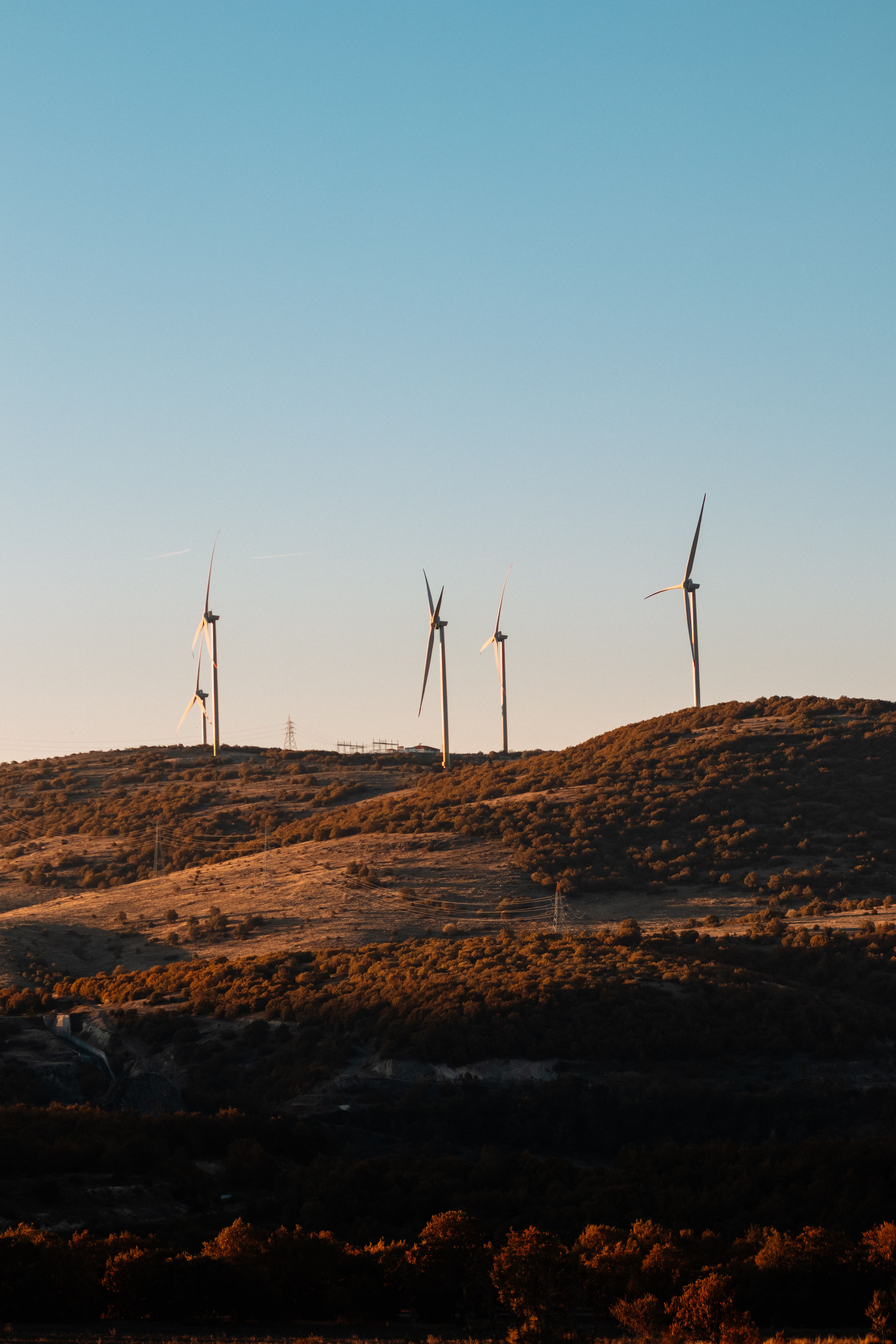 Wind Turbines on Hills · Free Stock Photo