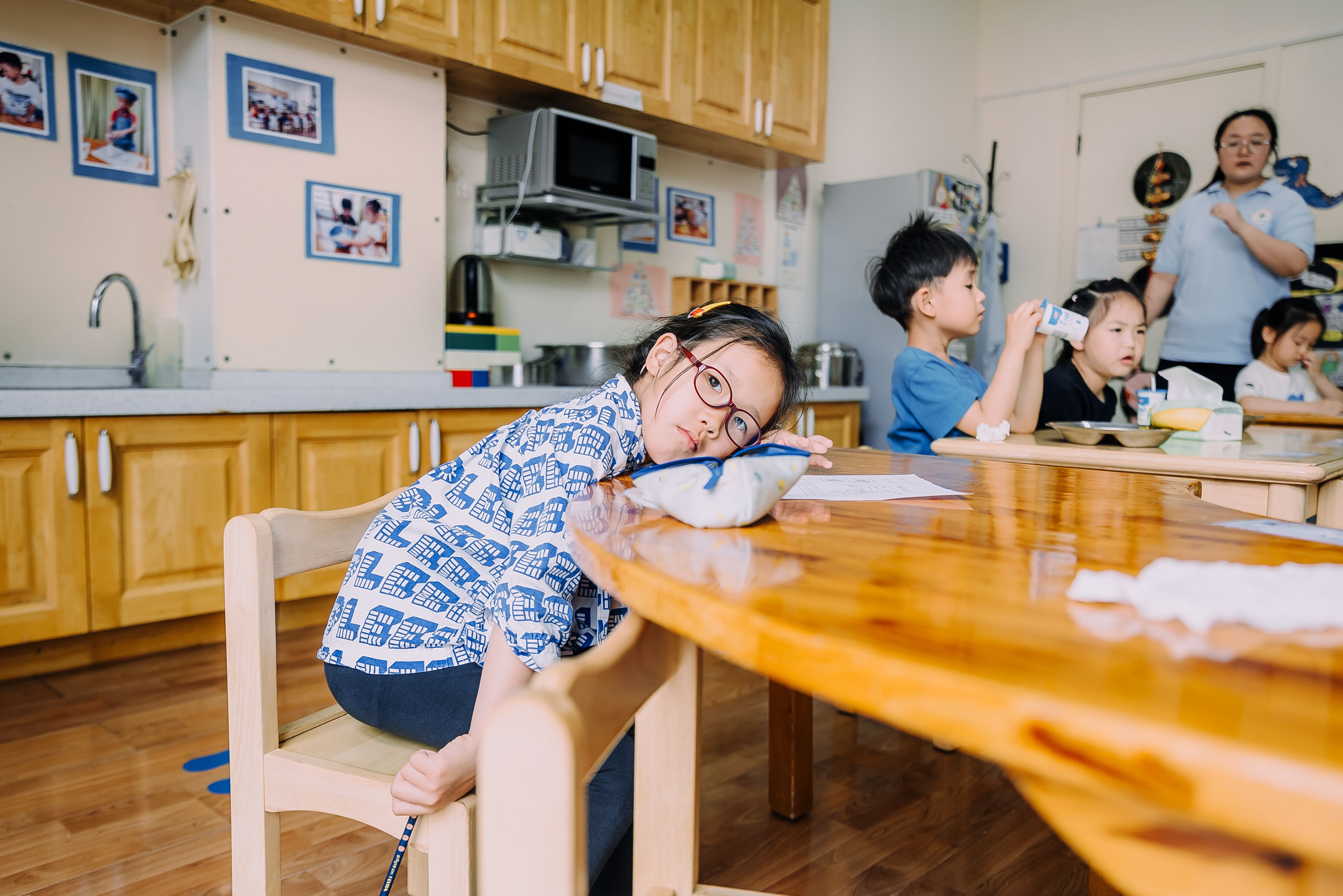 Three Toddler Eating on White Table · Free Stock Photo