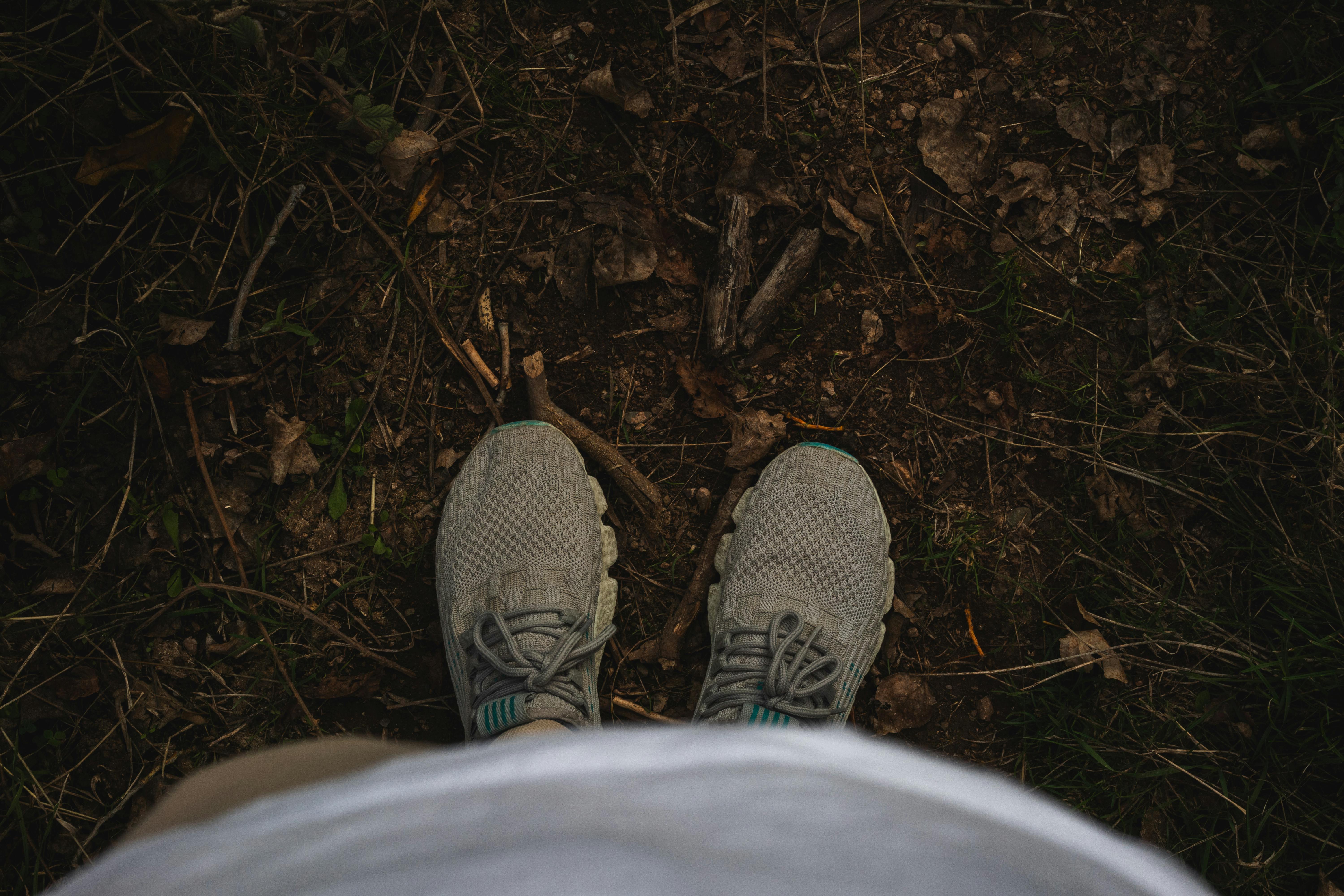 Person Feet on Twigs · Free Stock Photo