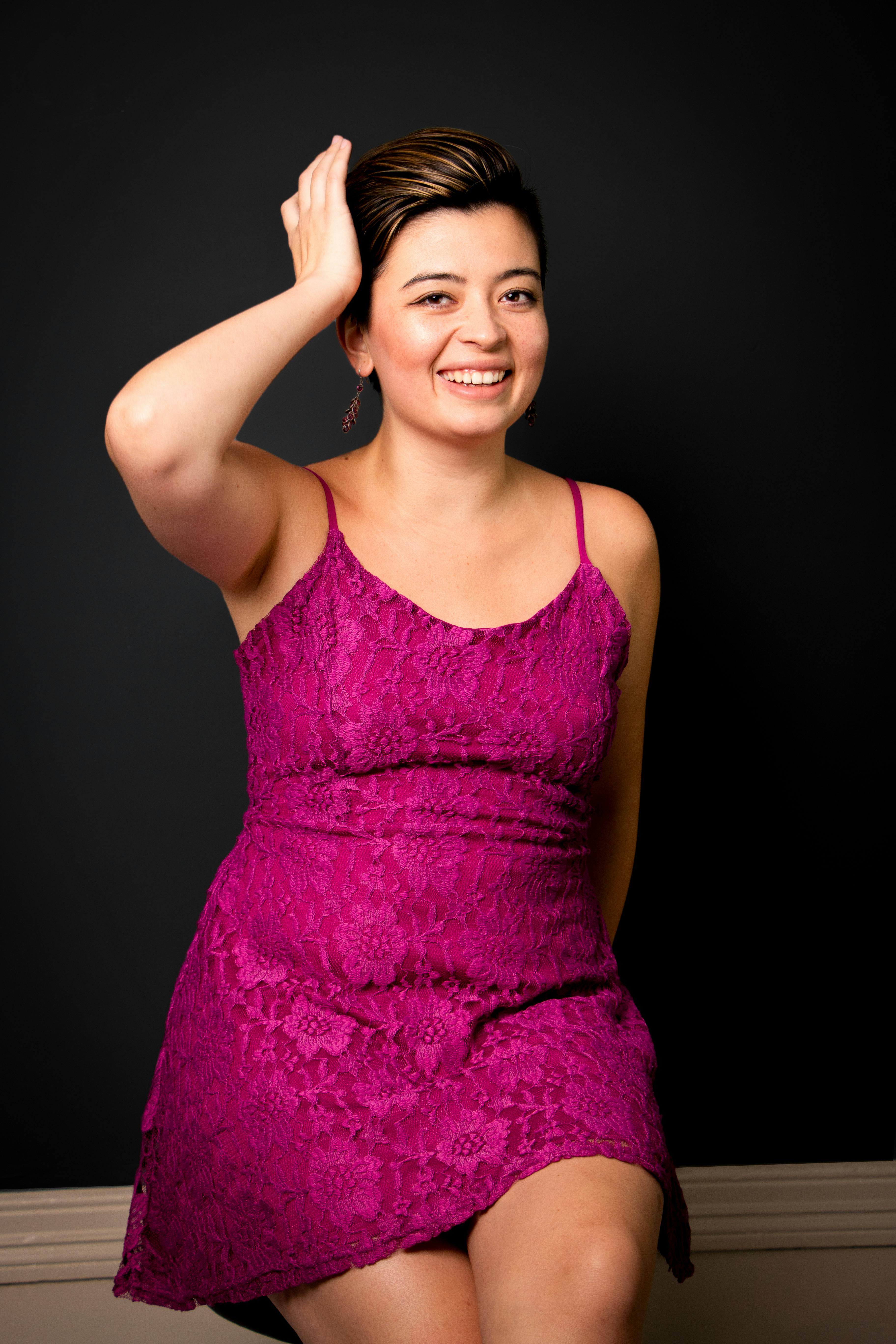 A Girl Covers Her Face With Her Hair Photos, Download The BEST Free A ...