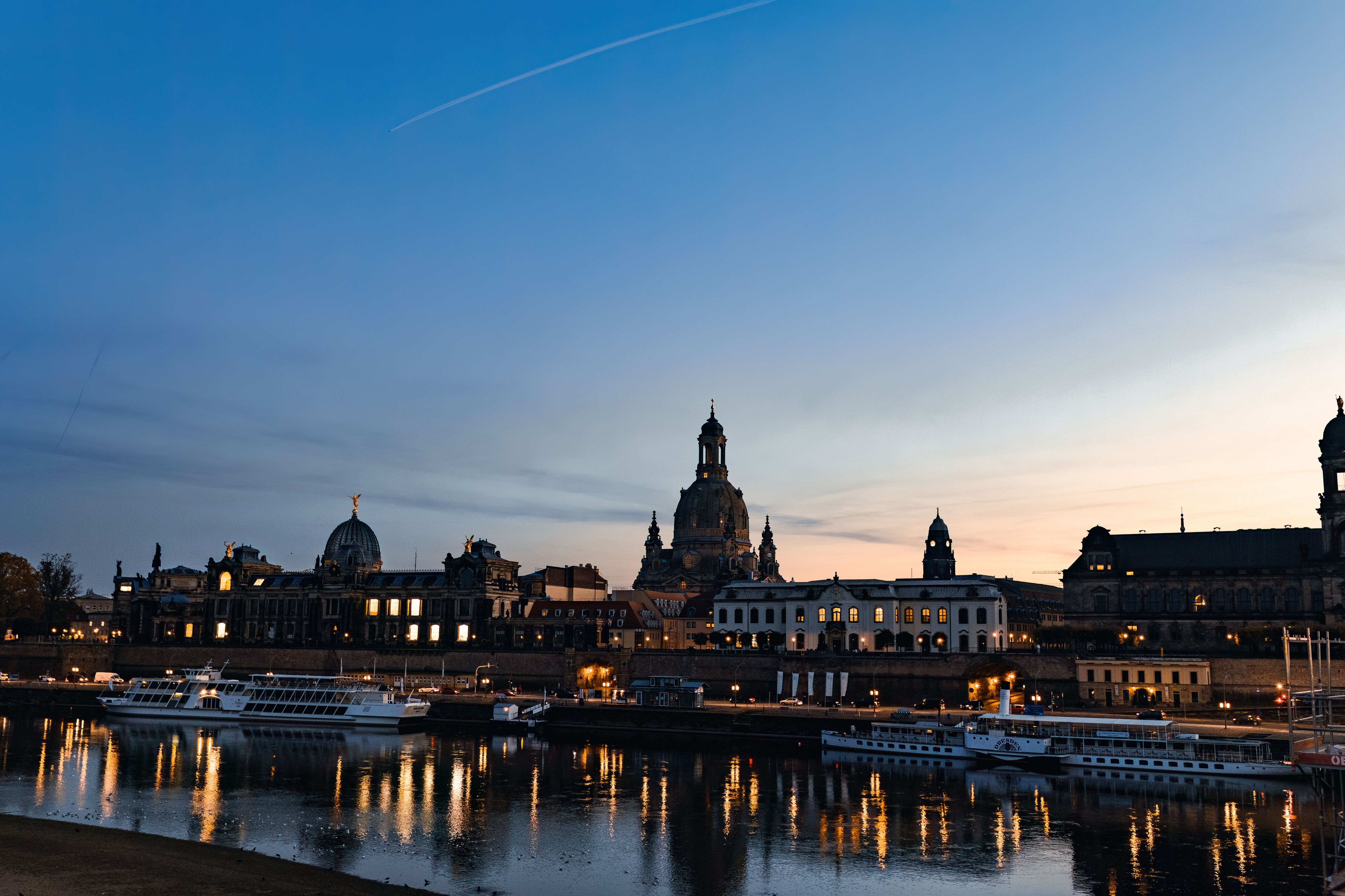 Waterfront Buildings by the River in Dresden, Germany · Free Stock Photo
