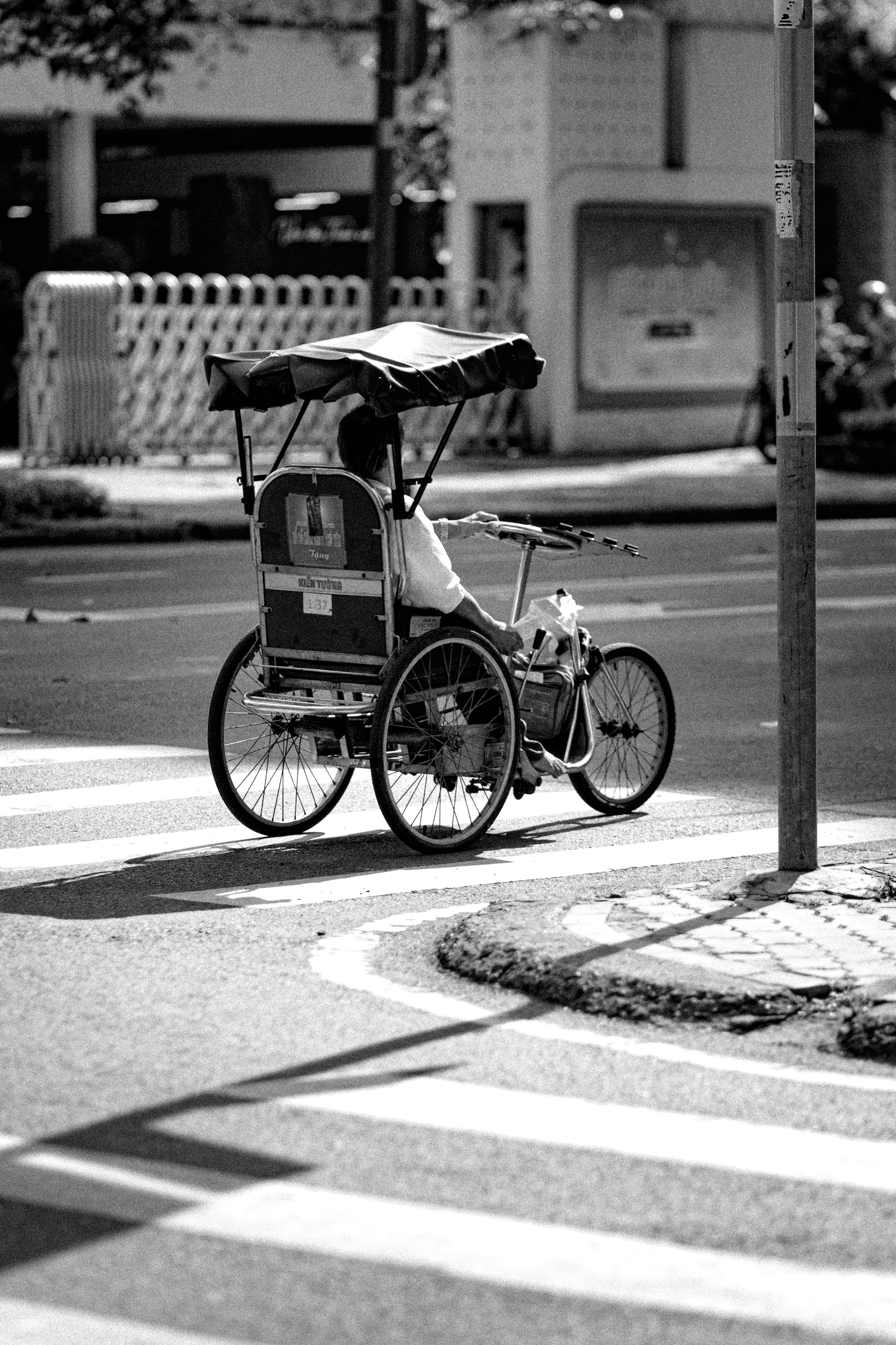 Man on Tricycle on Street · Free Stock Photo