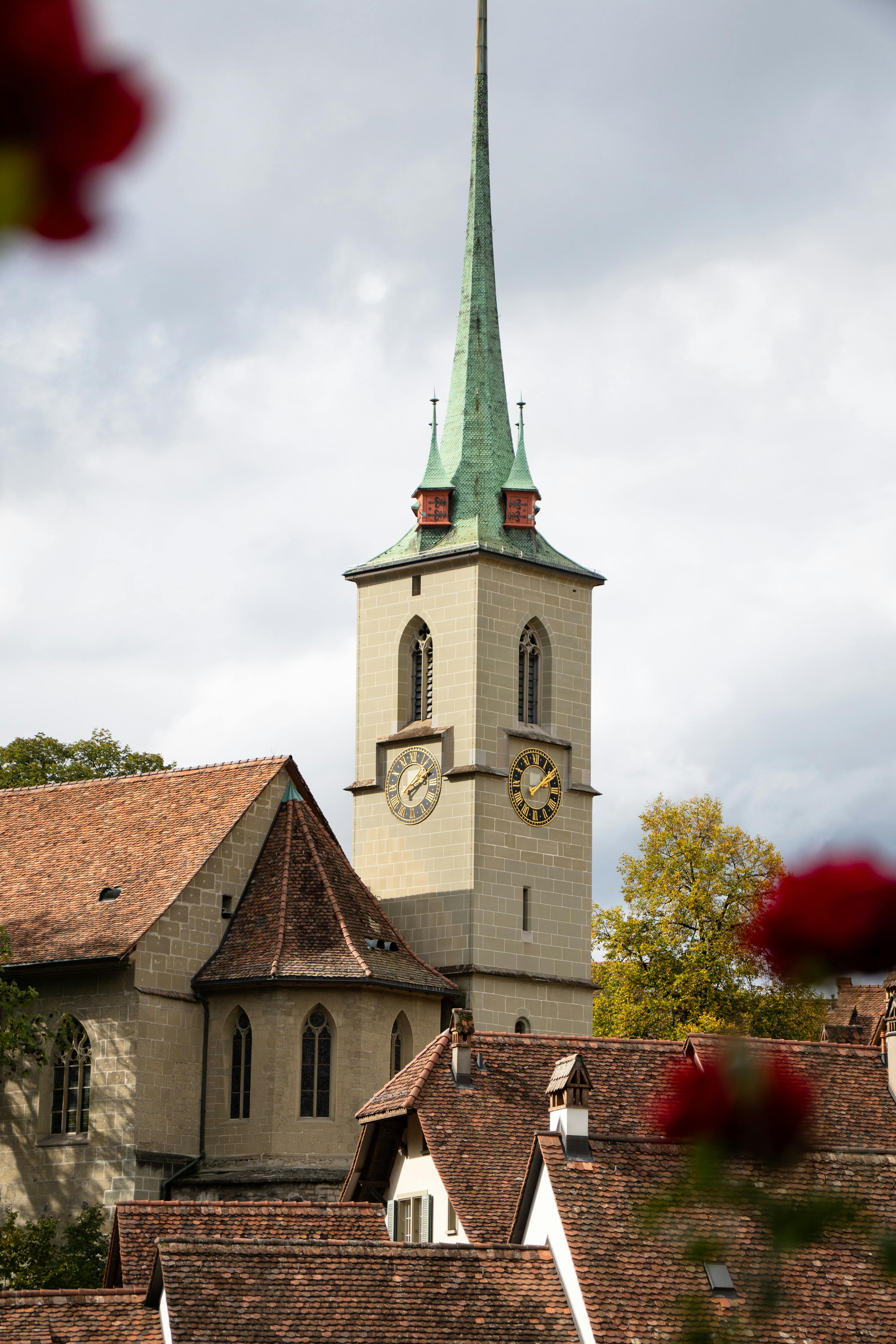 Spired Church Bell Tower · Free Stock Photo