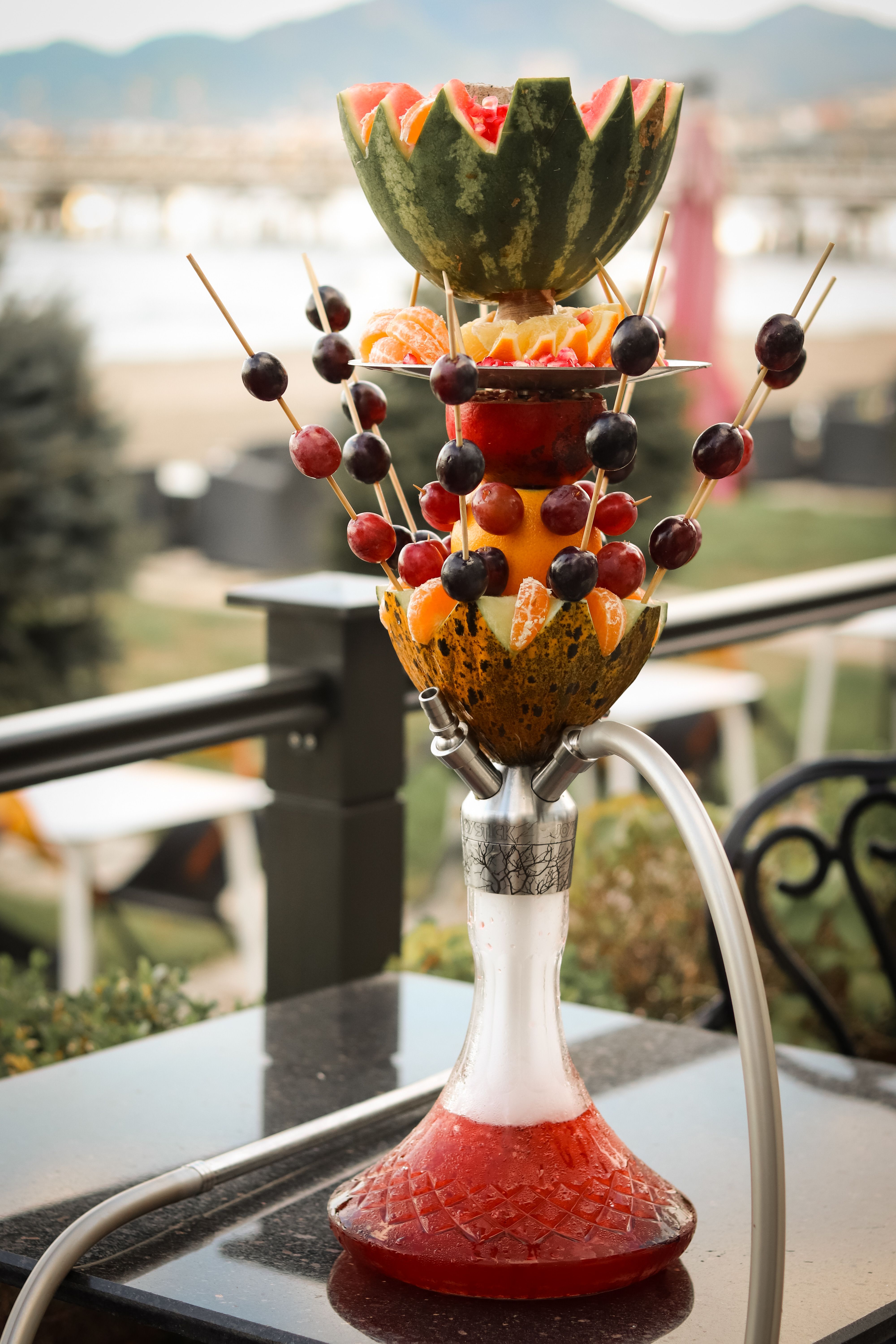 Hookah with Fruit on Table · Free Stock Photo