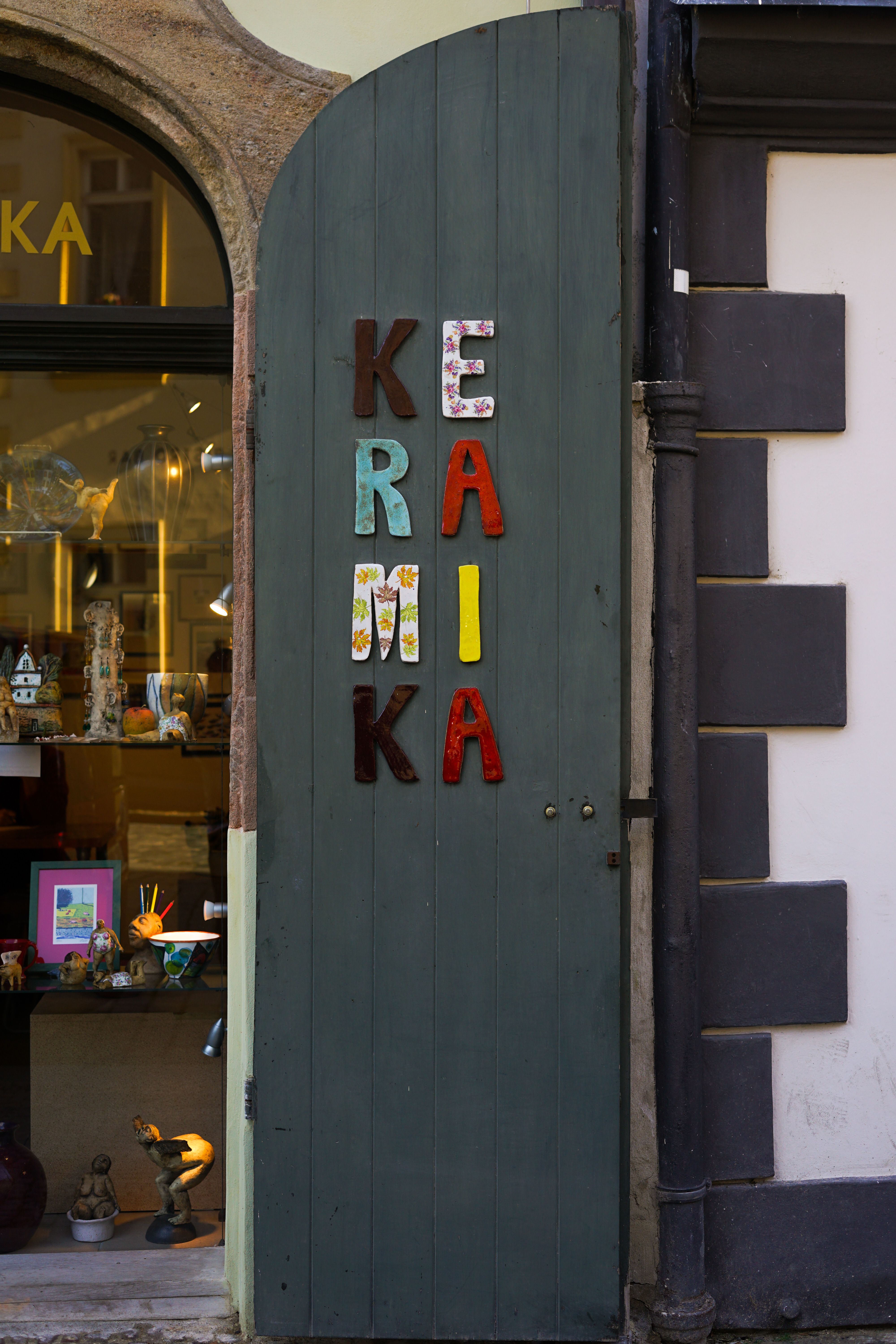Colorful Text on Door in Store · Free Stock Photo