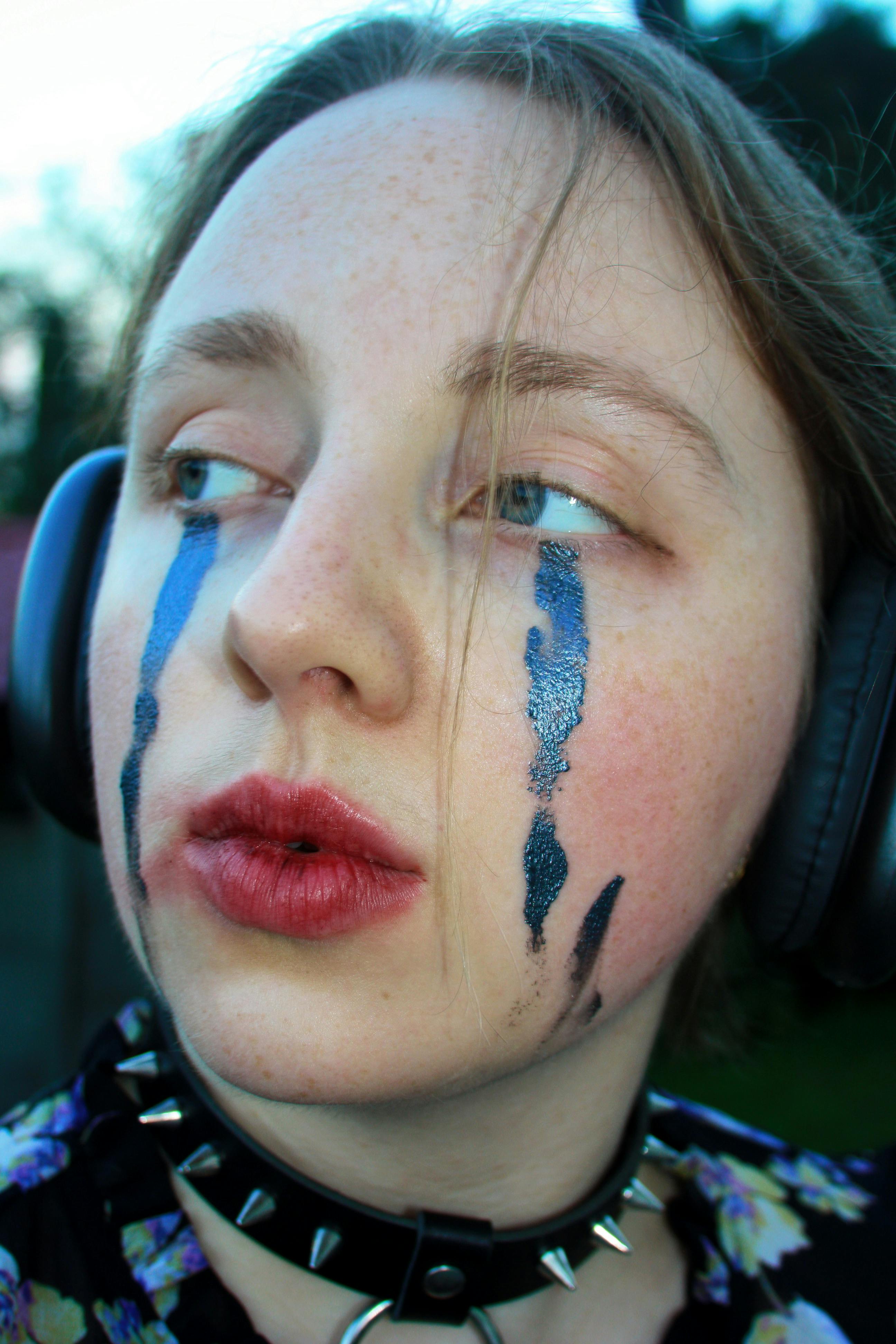 Teardrops Painted on Woman Face · Free Stock Photo