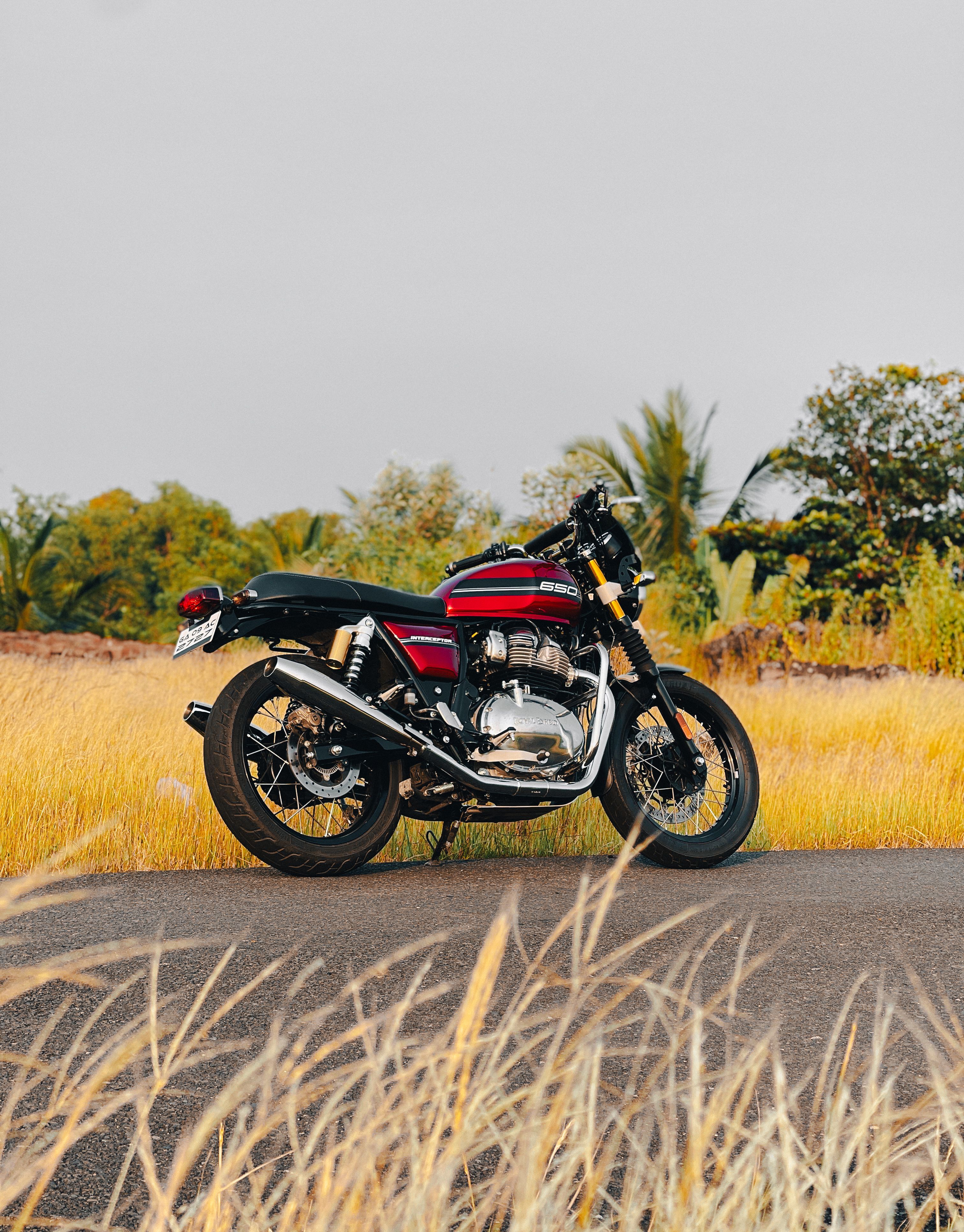 Royal Enfield Motorcycle on Scenic Road · Free Stock Photo