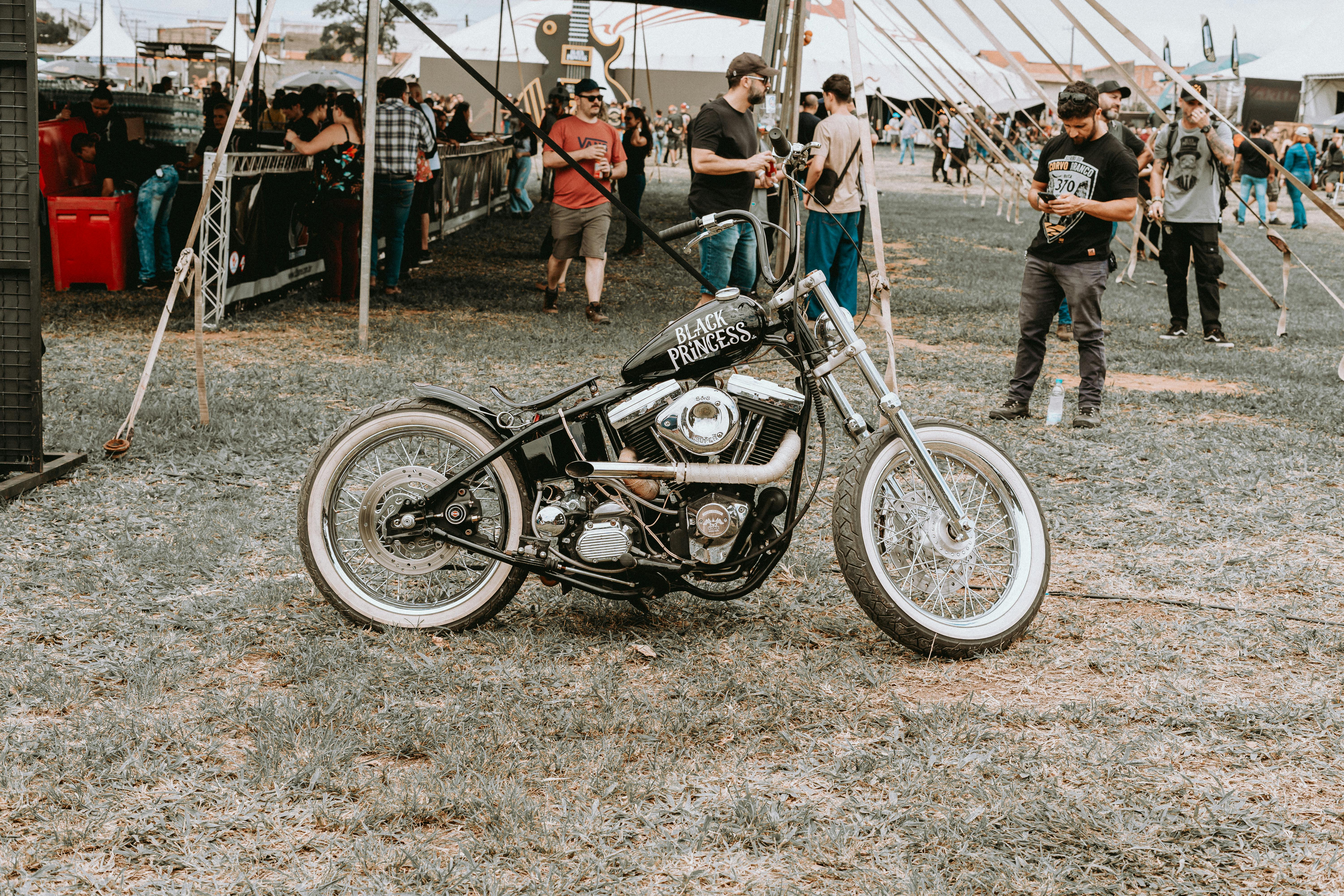 Black Motorcycle at Public Show · Free Stock Photo