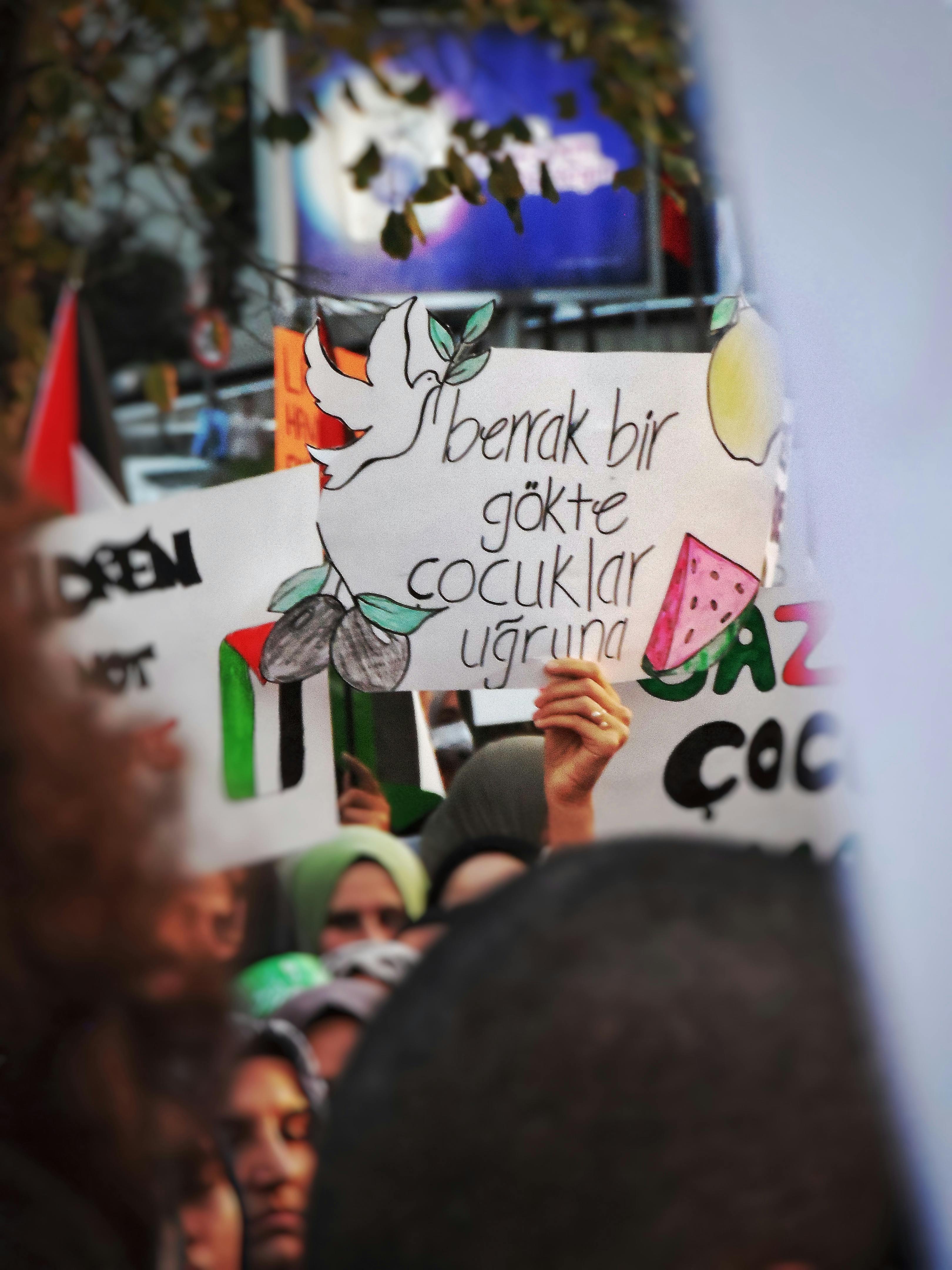 Peace Banner at Protest · Free Stock Photo