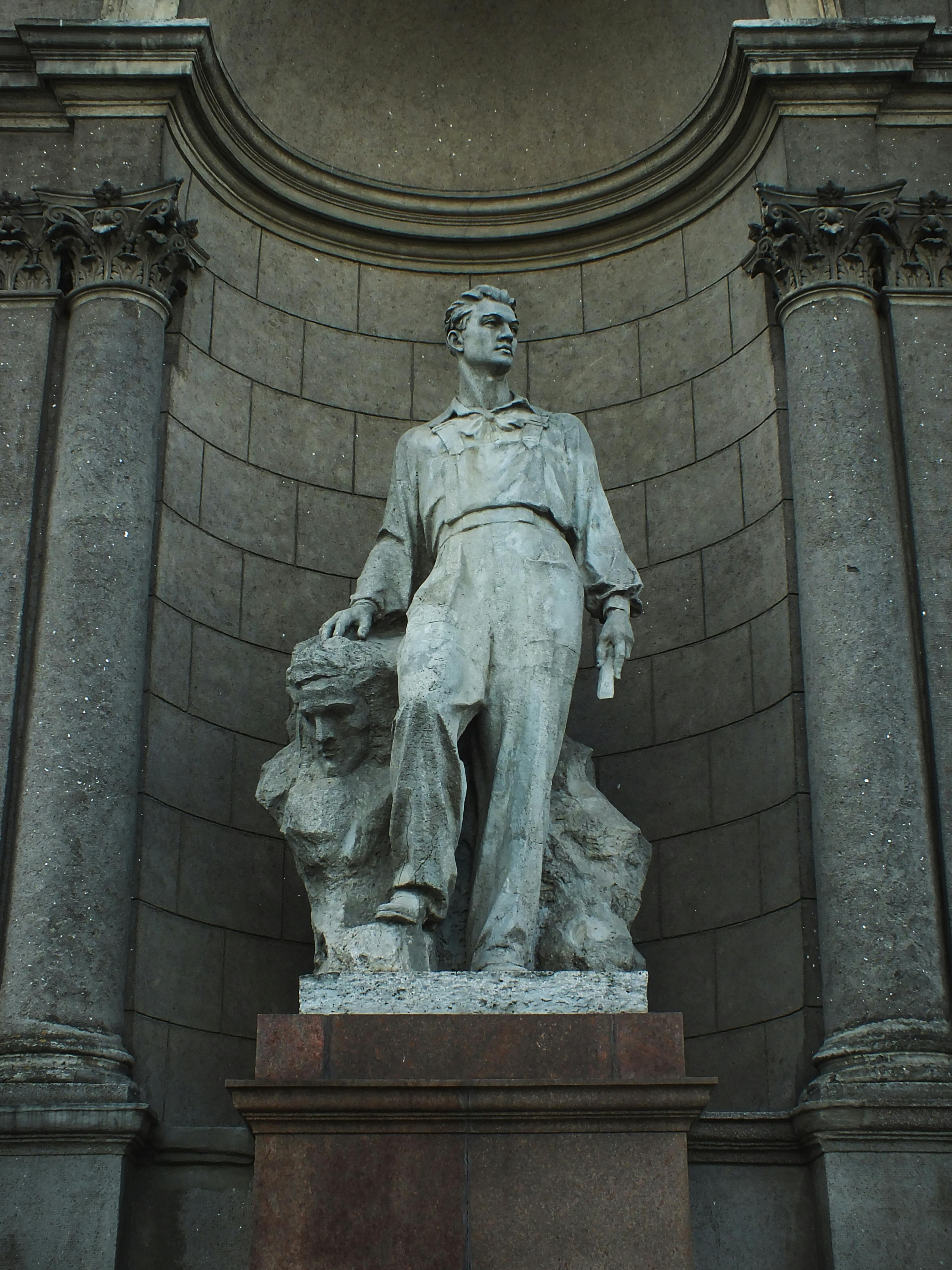 Sculpture in the Niche of the Belarusian National Arts Museum in Minsk ...