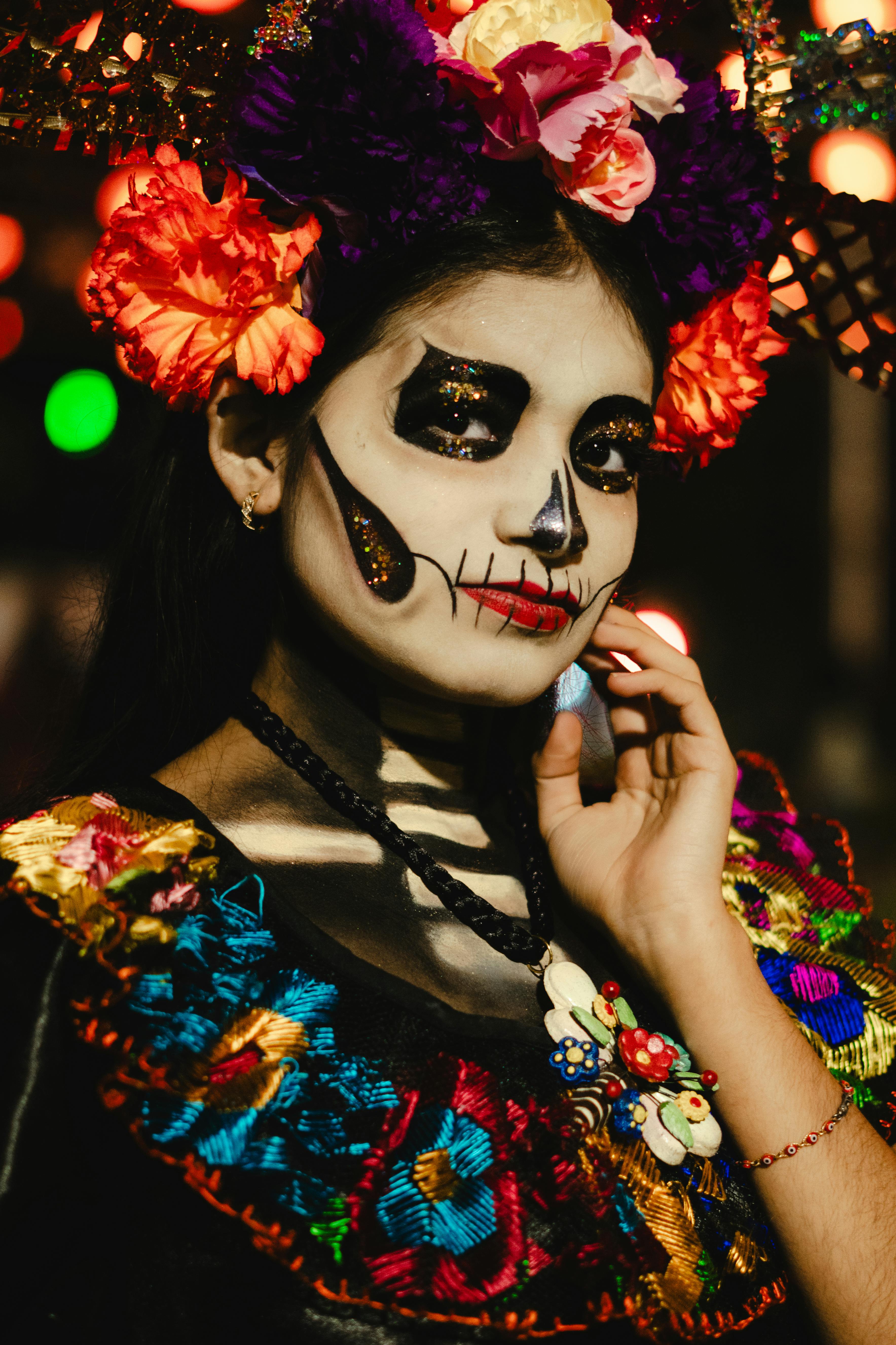 Woman Dressed as a Catrina for the Day of the Dead Celebrations in ...
