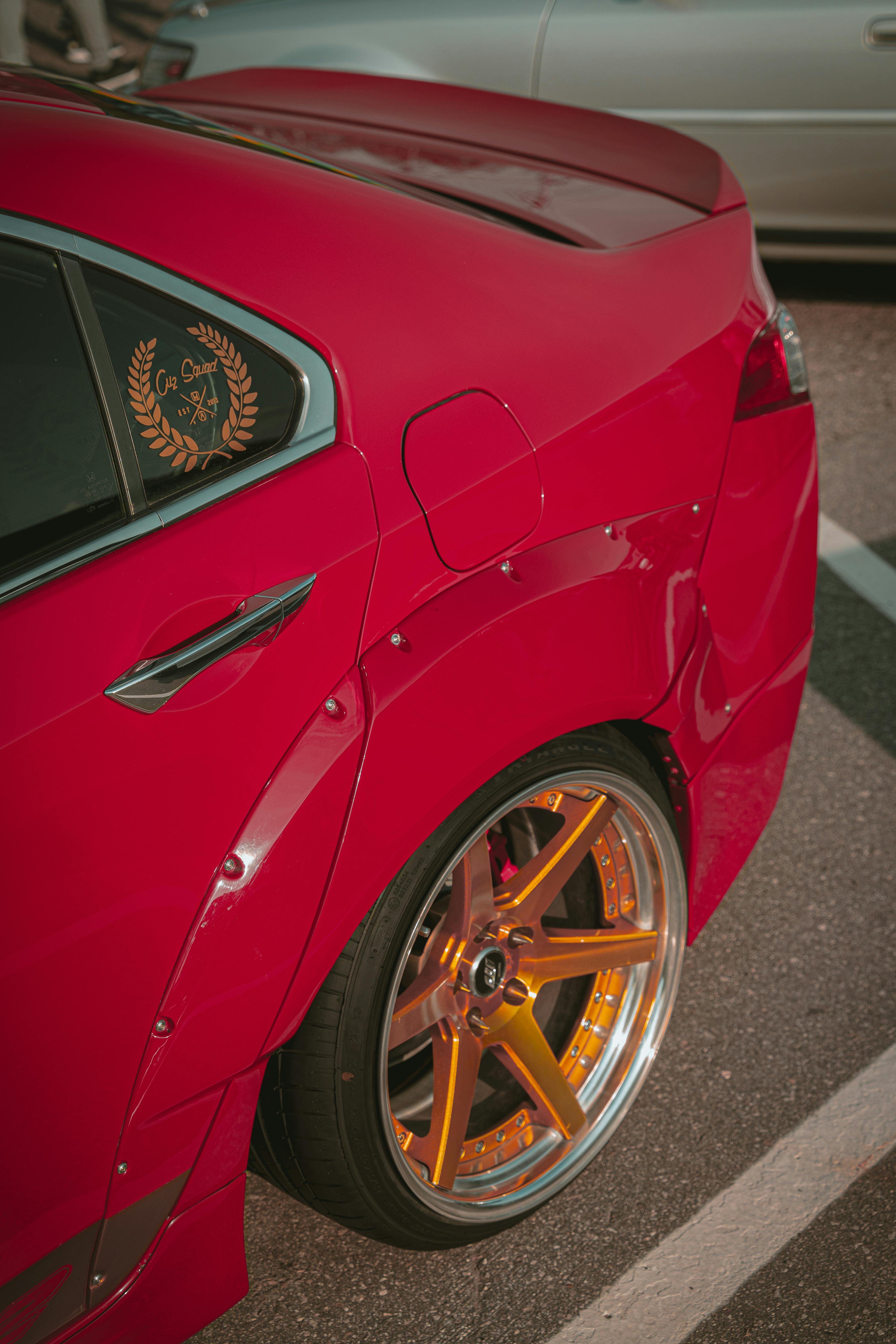 Close up of Red, Tuned Car · Free Stock Photo