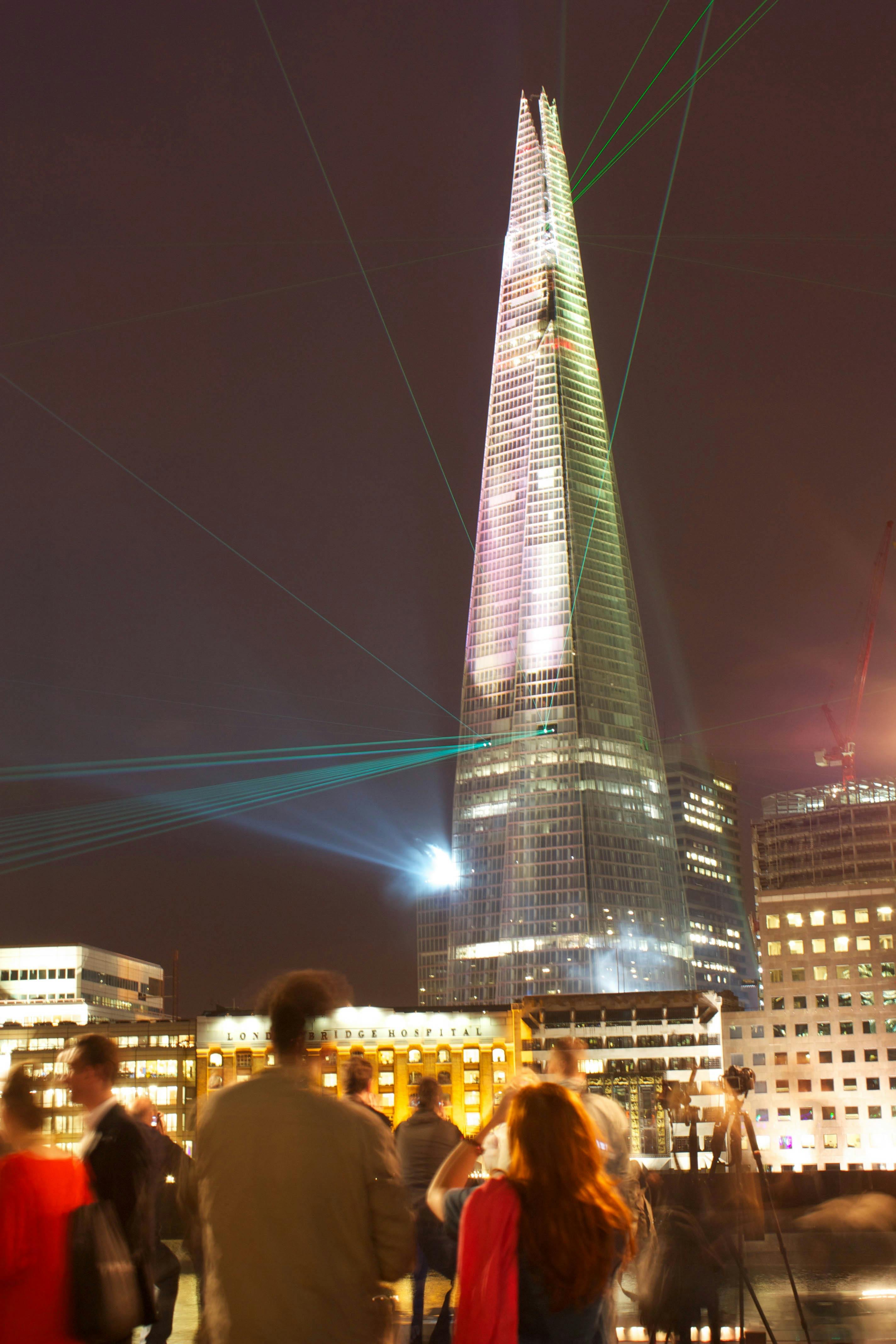 The Shard Illuminated at Night in London · Free Stock Photo