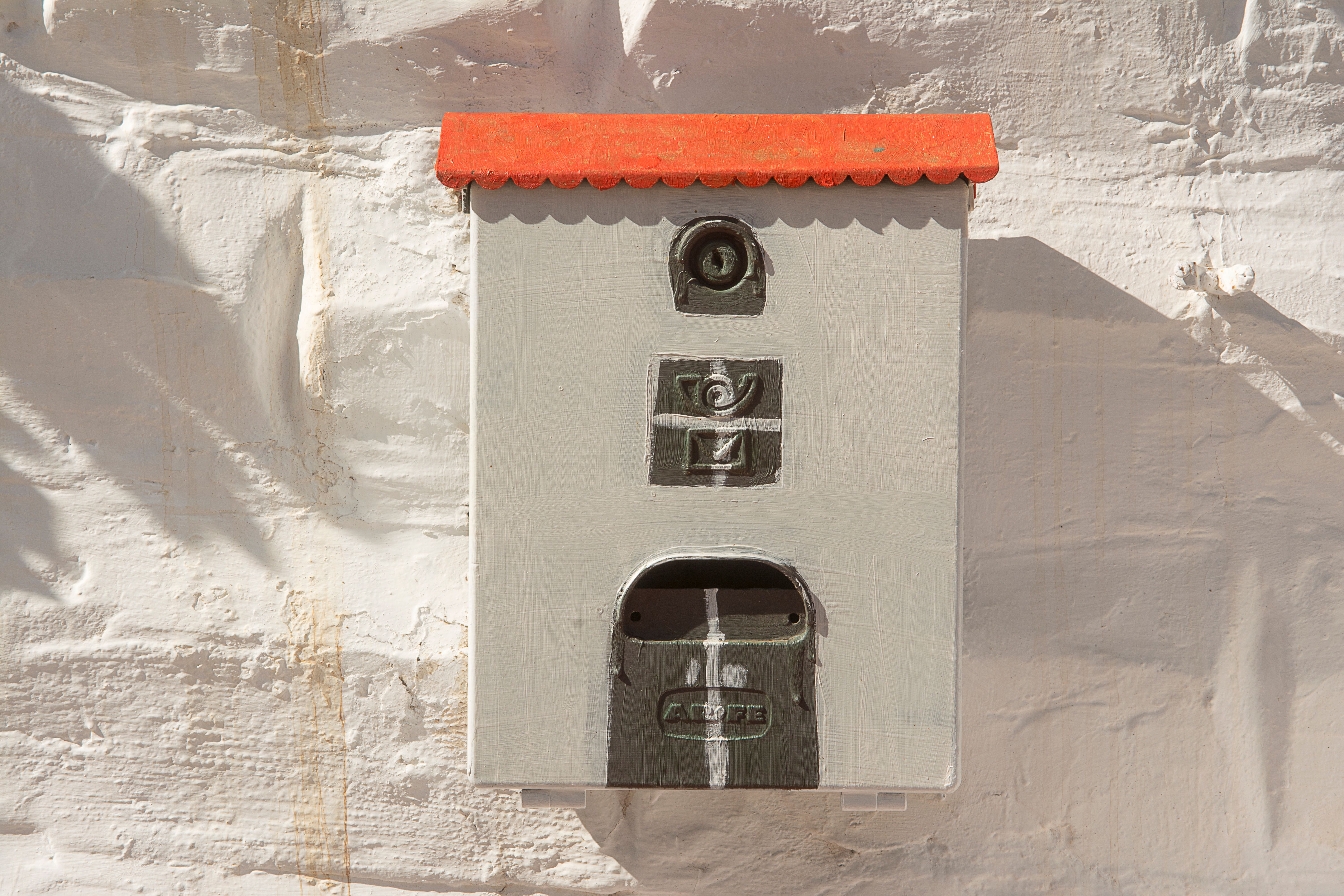 Close up of White Mailbox in House Shape · Free Stock Photo