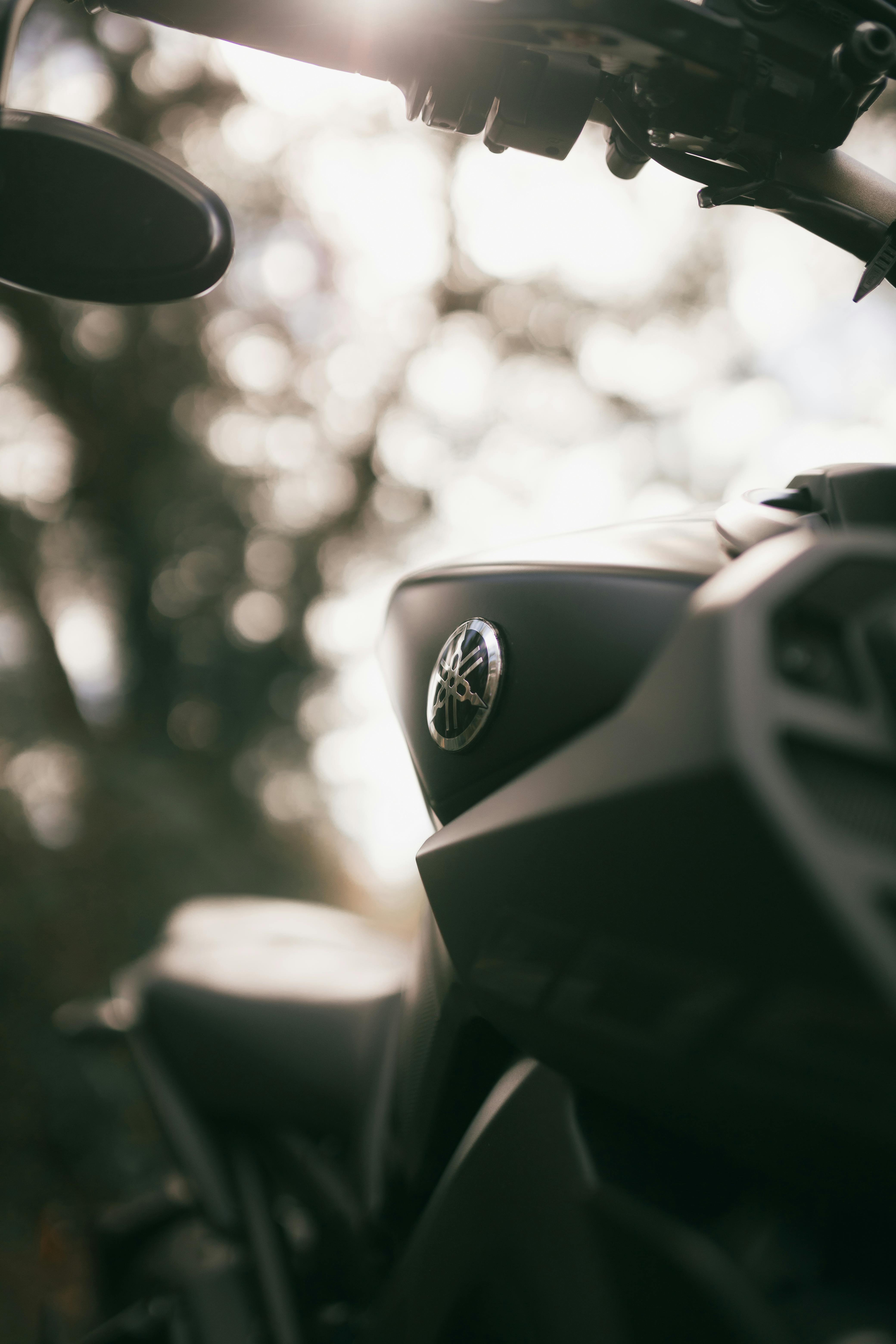 Close-Up Photo of a Motorcycle with Yamaha Logo · Free Stock Photo