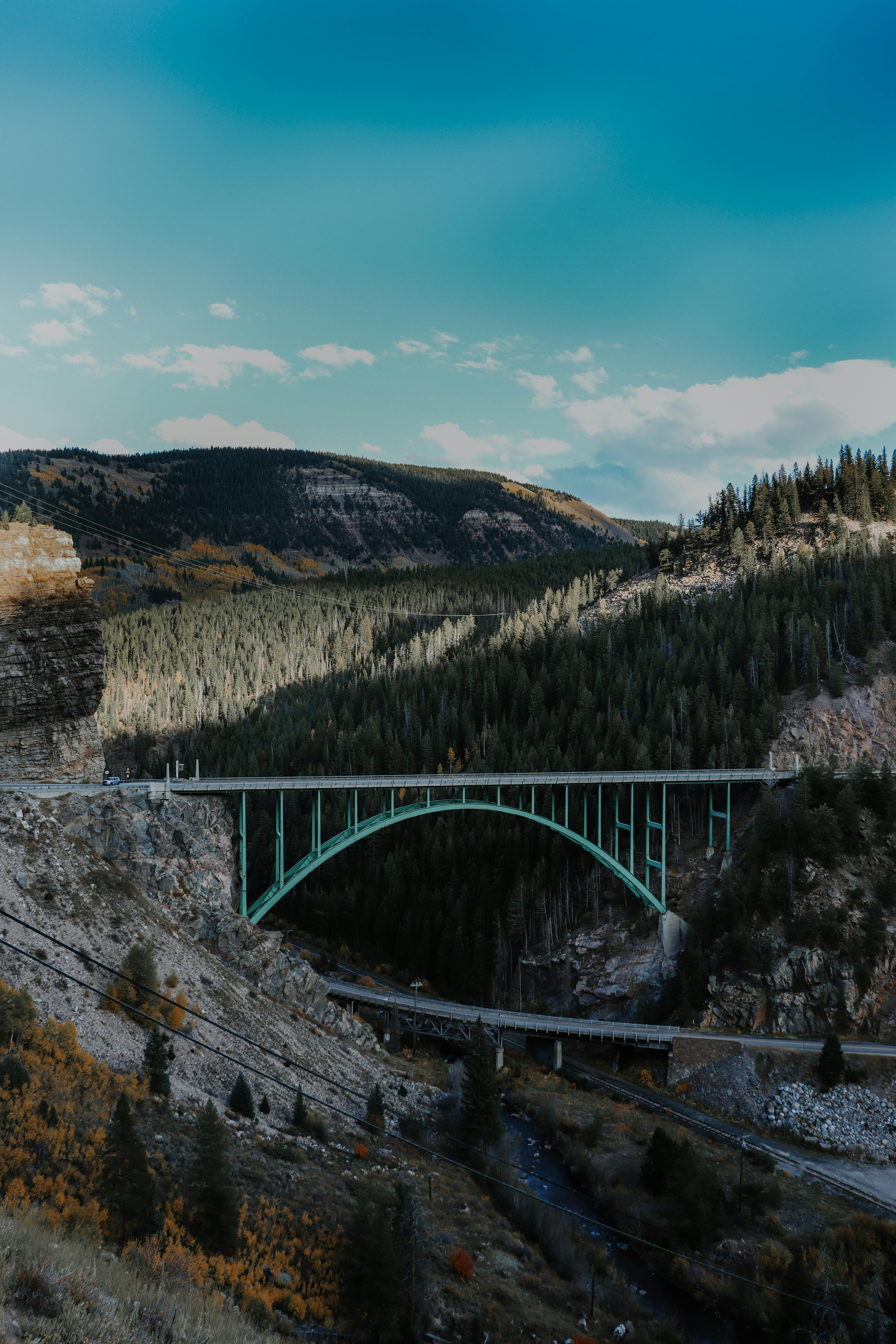 Bridge over Canyon with Railway Track · Free Stock Photo
