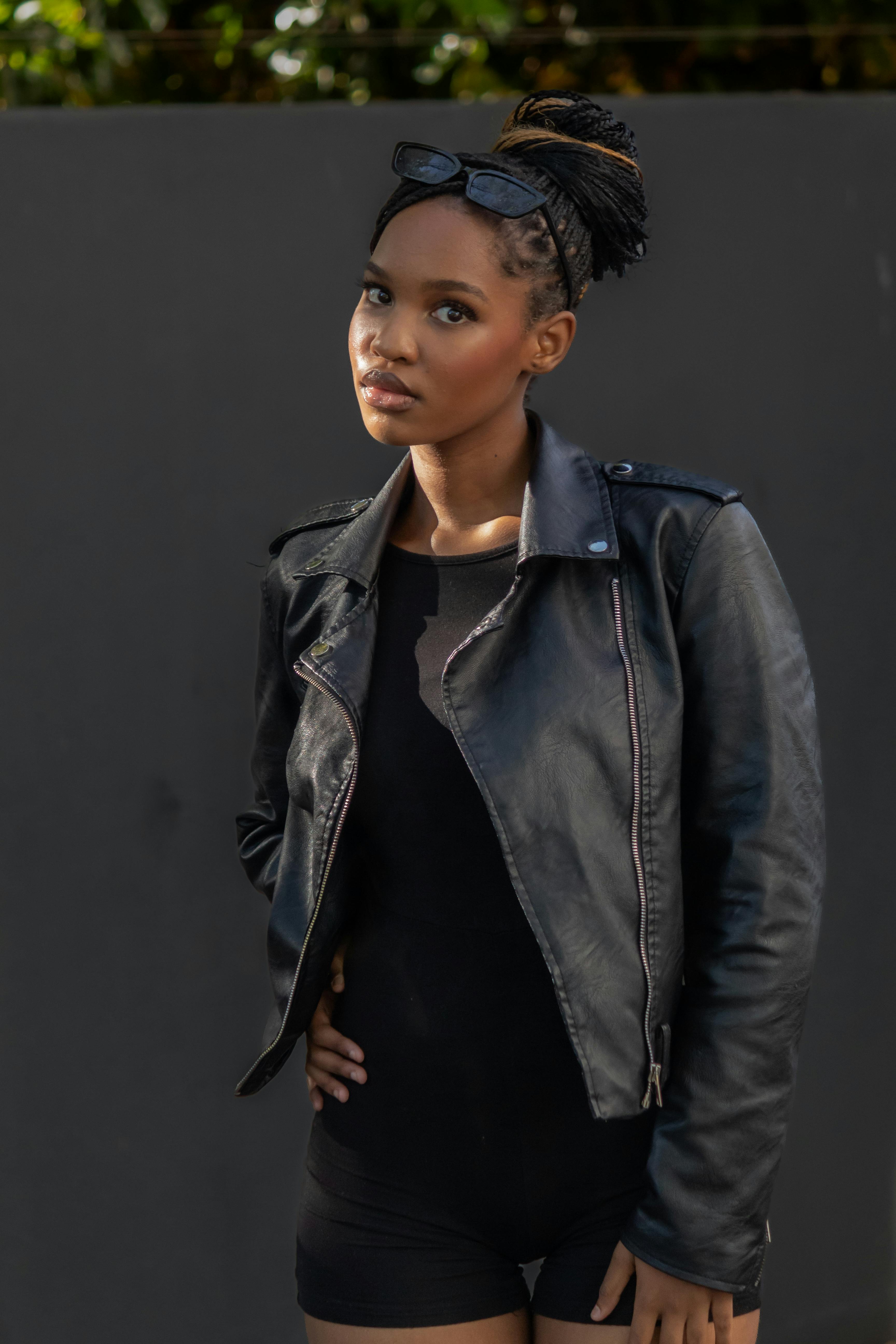 Model in Leather Jacket · Free Stock Photo