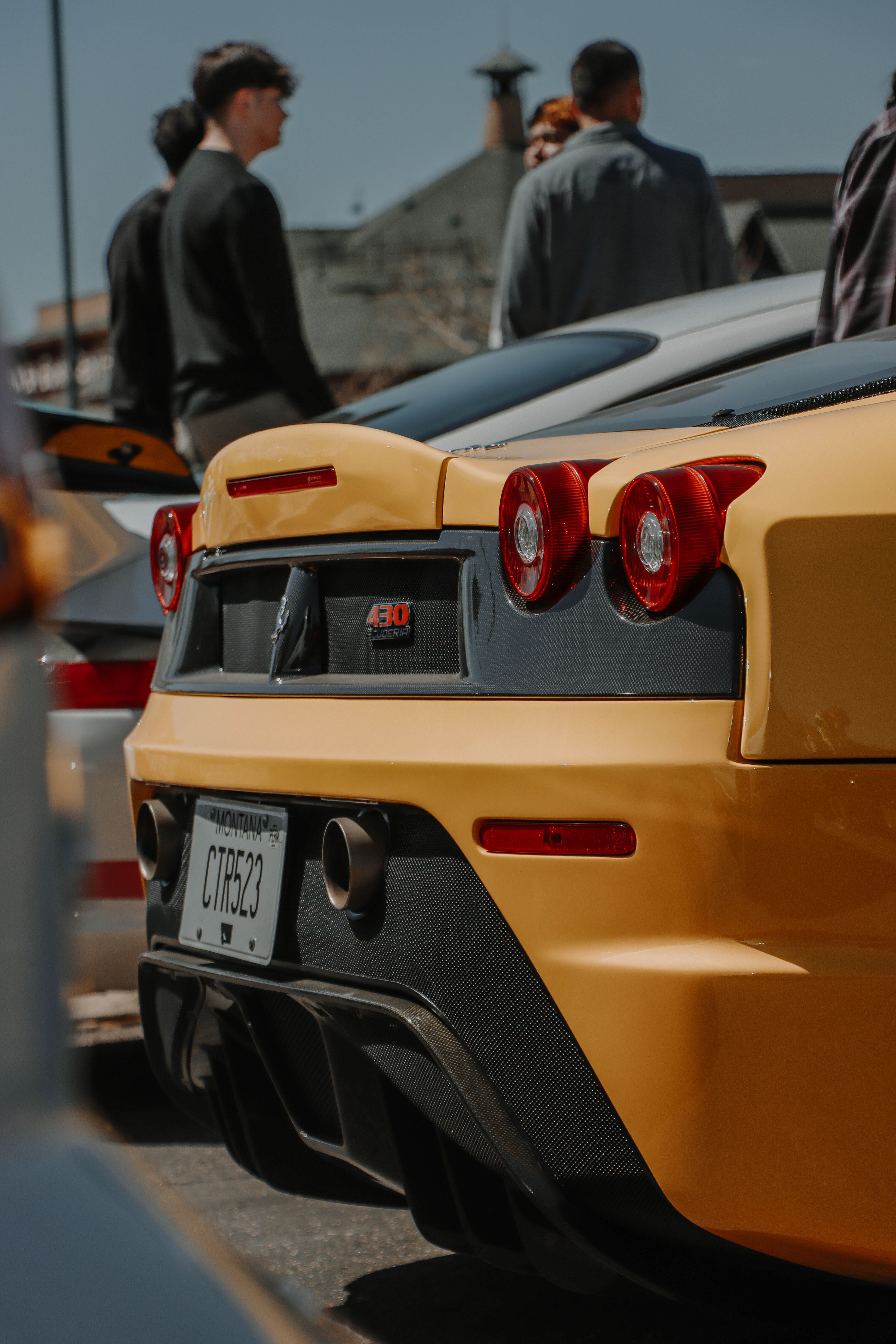 Rear View of a Ferrari 430 at a Car Show · Free Stock Photo