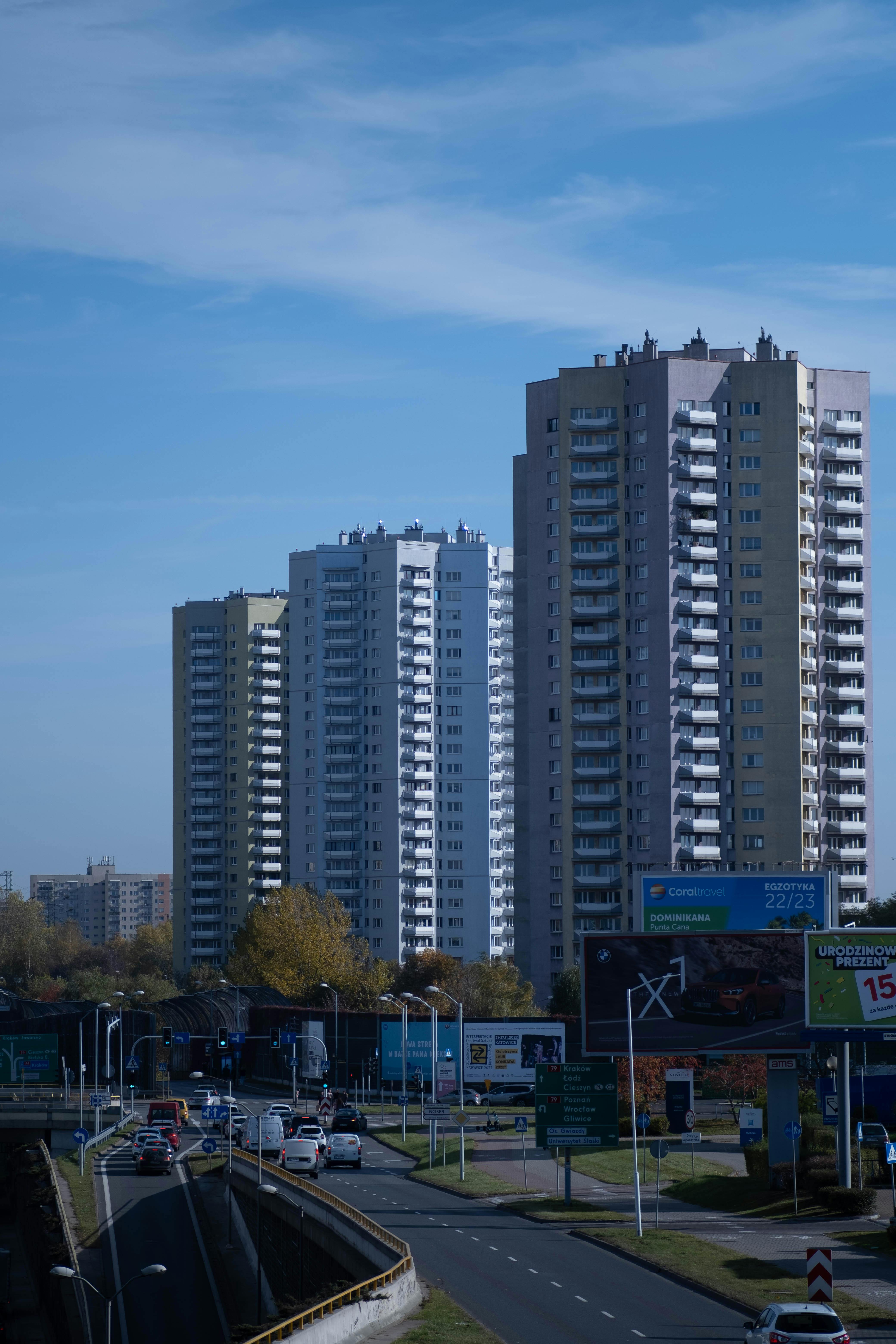 Three Blocks of Flats in Katowice · Free Stock Photo