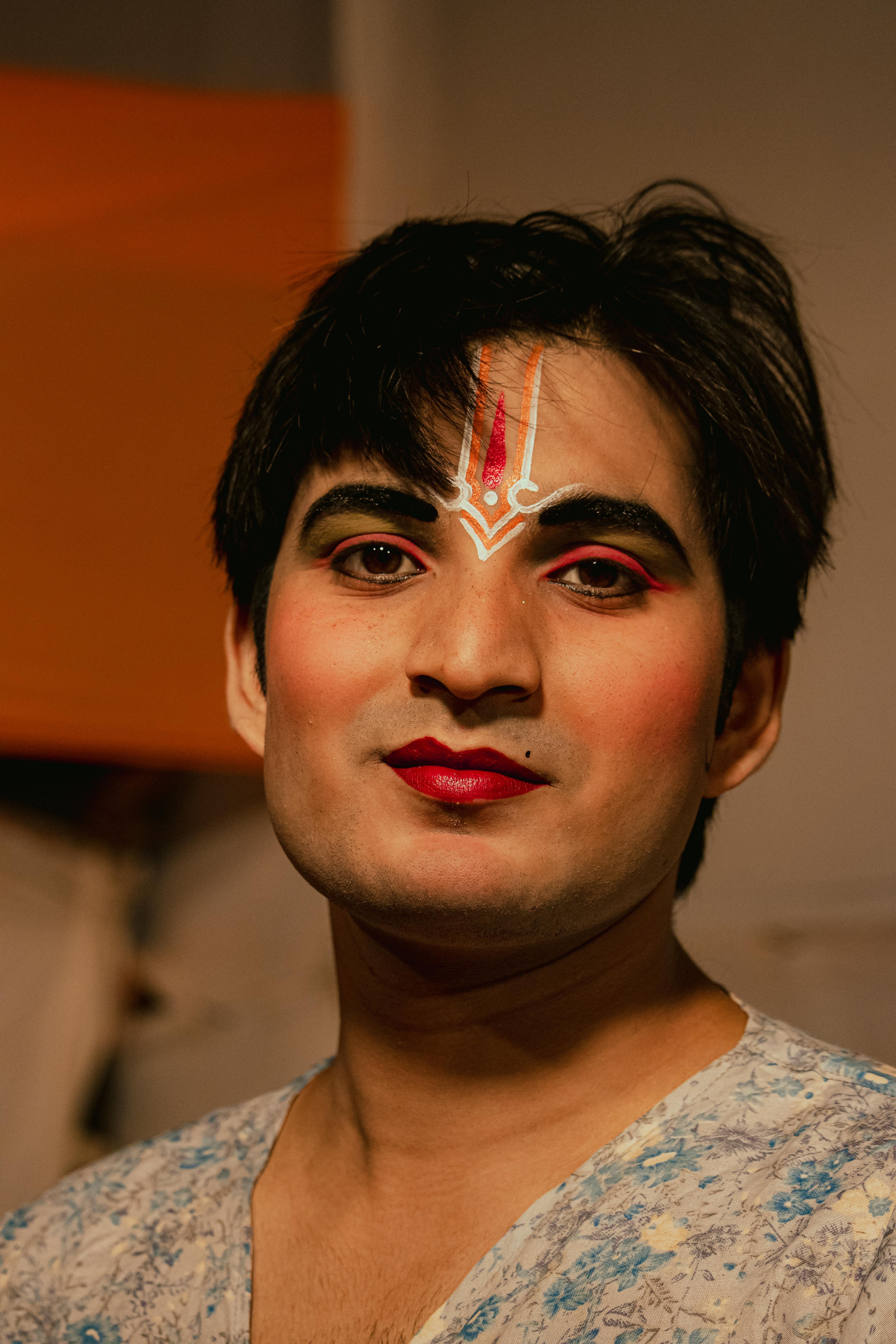 Portrait of Man with Makeup · Free Stock Photo