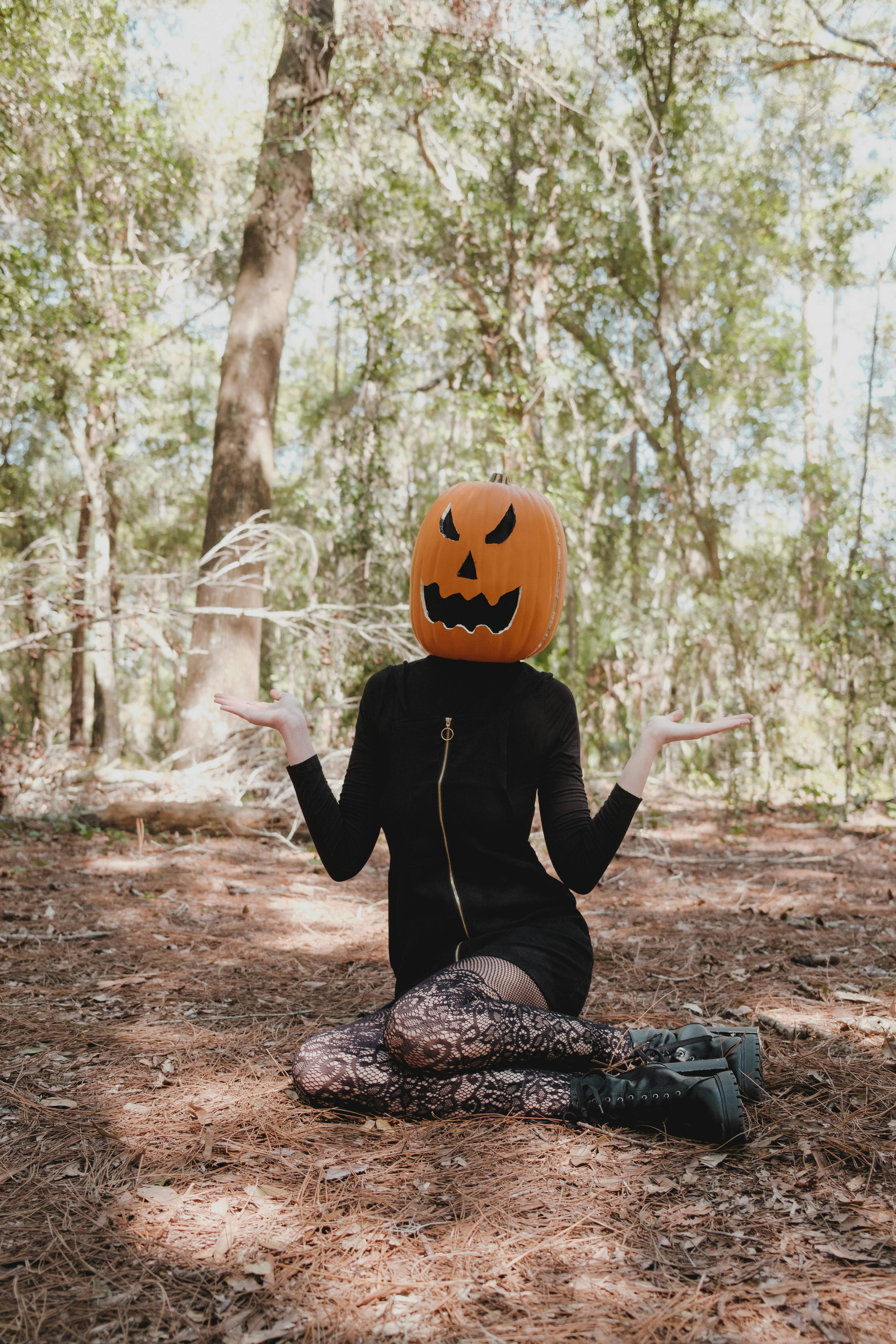 People with Pumpkin Heads · Free Stock Photo