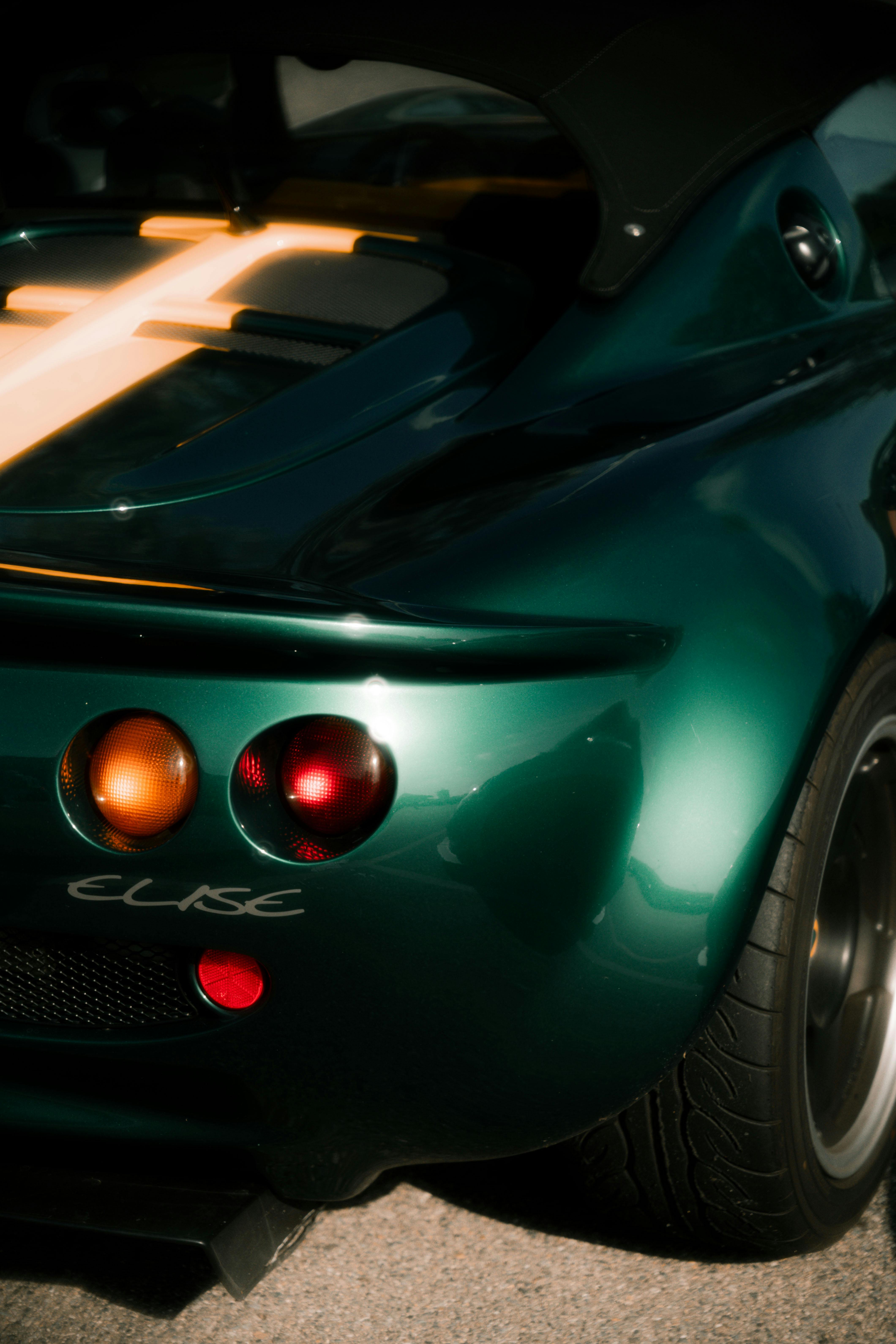 Back View of Green Lotus Elise · Free Stock Photo