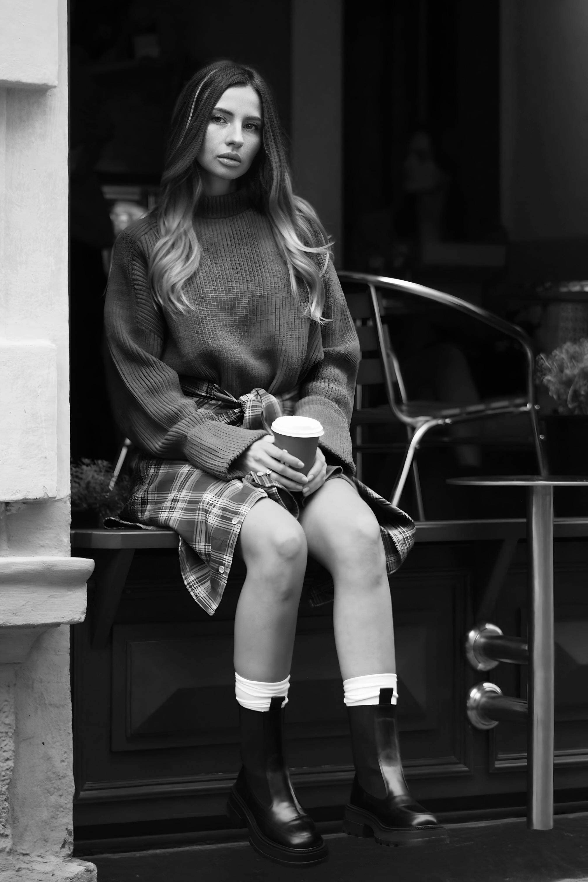 Woman in White Socks and Boots · Free Stock Photo
