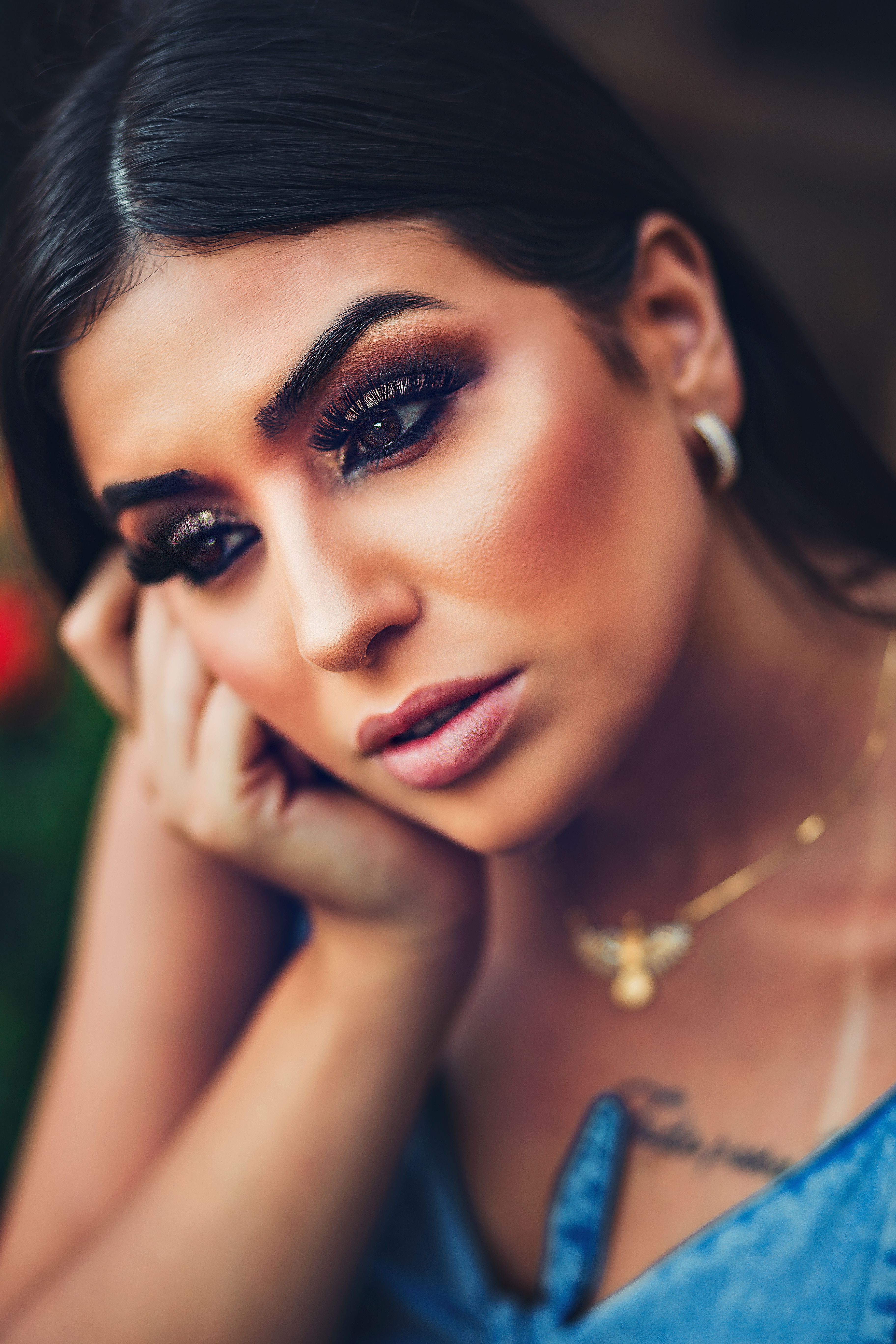 Woman Putting Right Hand on Face · Free Stock Photo