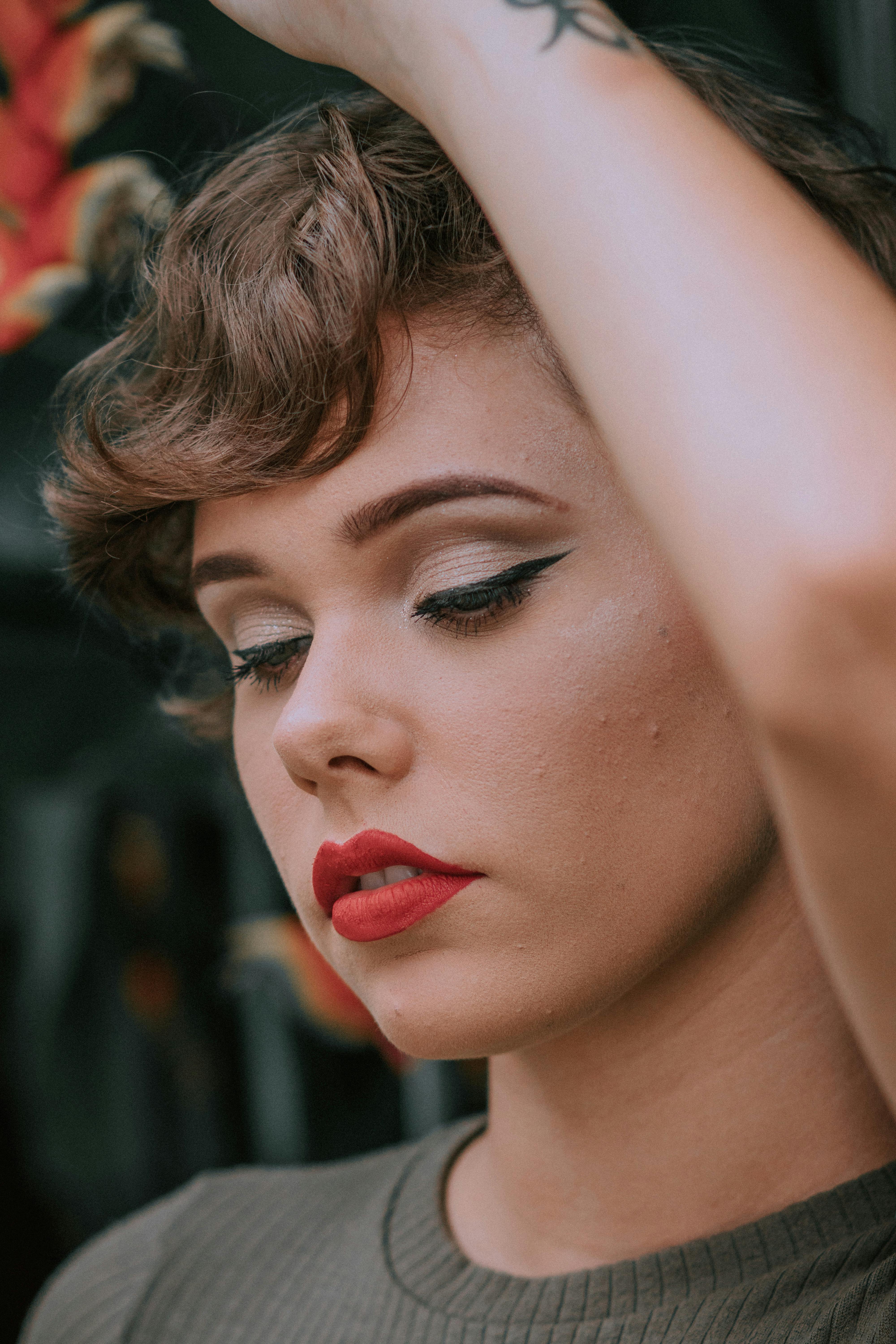 Woman Up Her Left Hand · Free Stock Photo