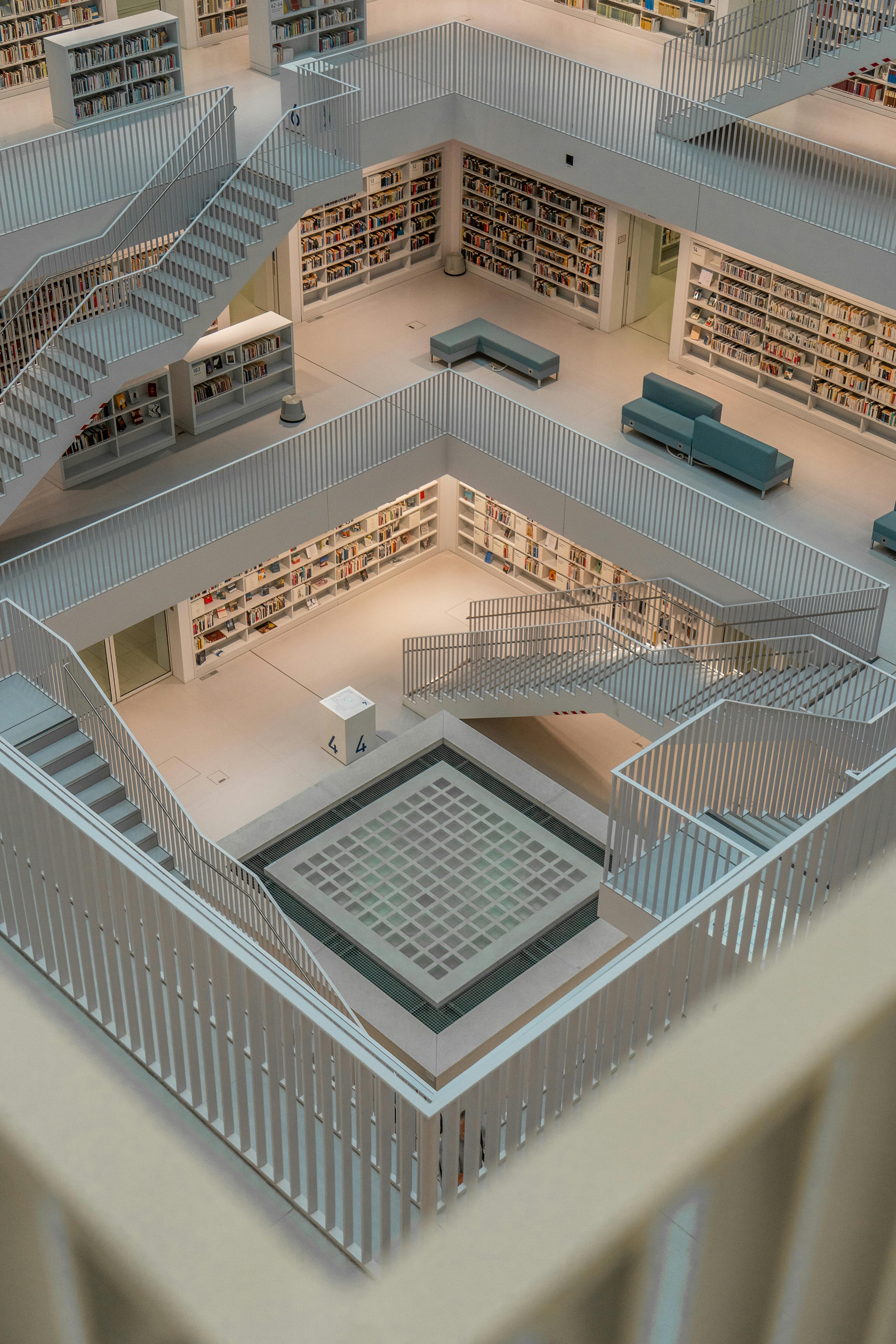 Interior of Modern Library · Free Stock Photo