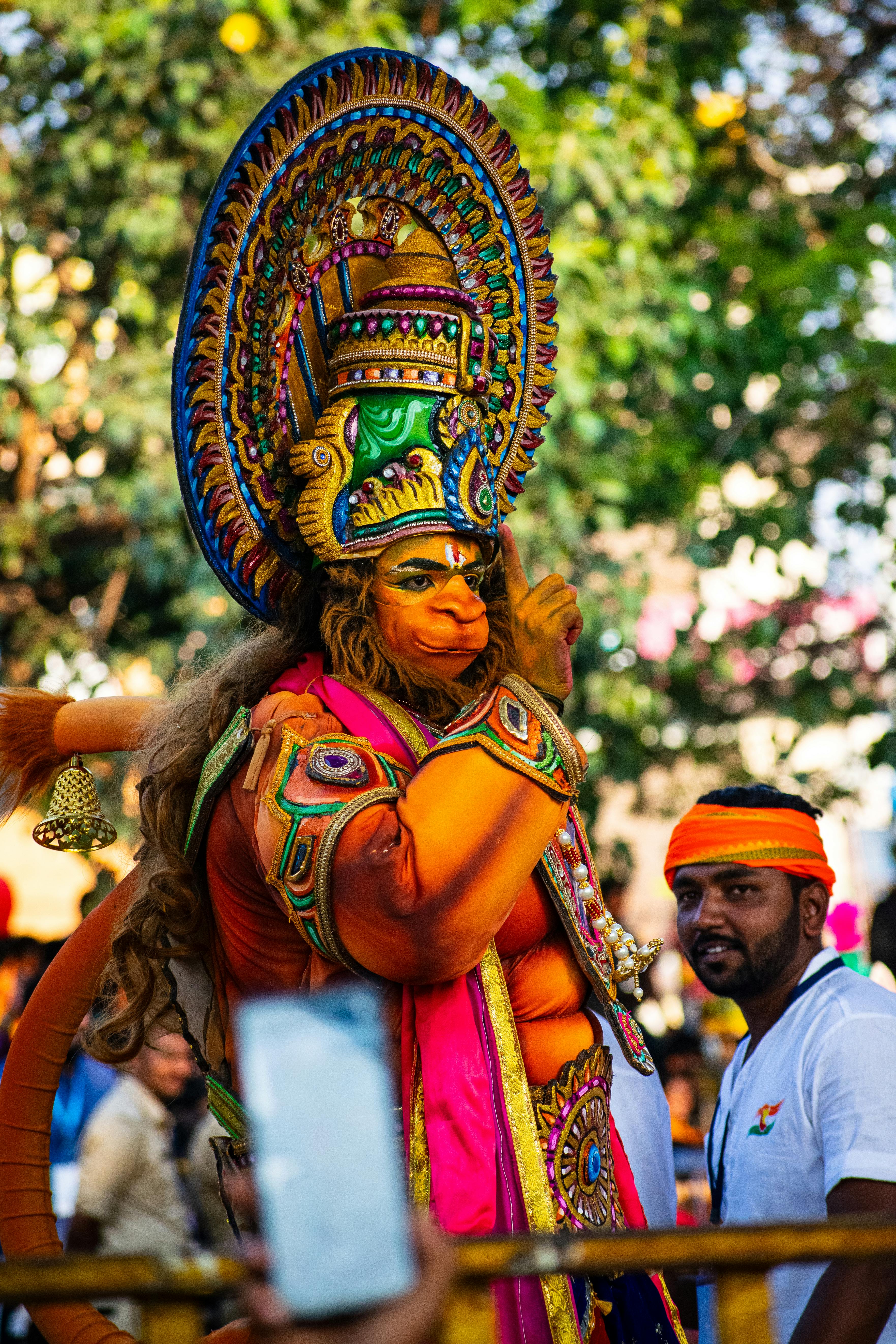 Person Dressed in a Colorful Costume at a Parade · Free Stock Photo