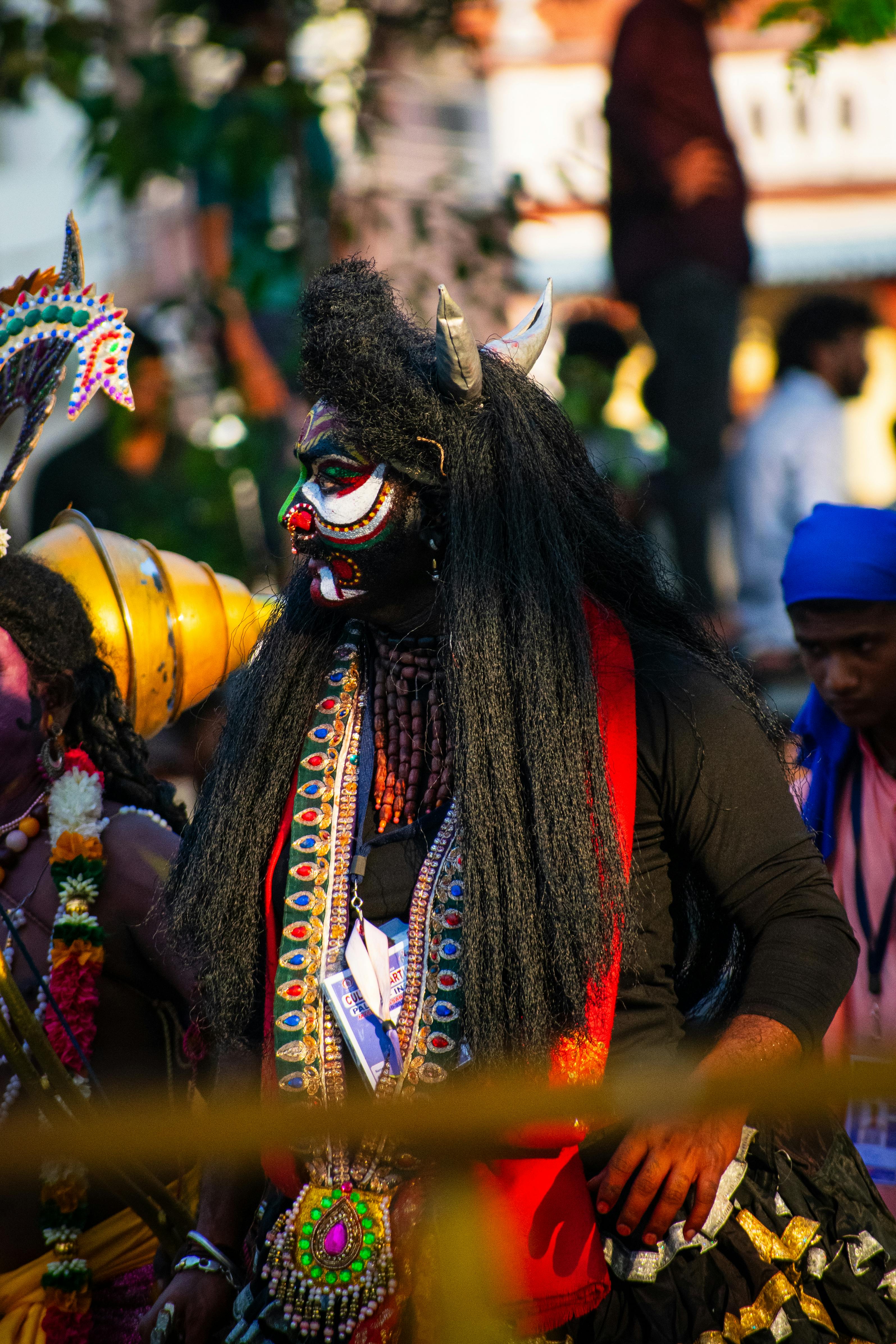 Person in Ritual Costume during Festival · Free Stock Photo