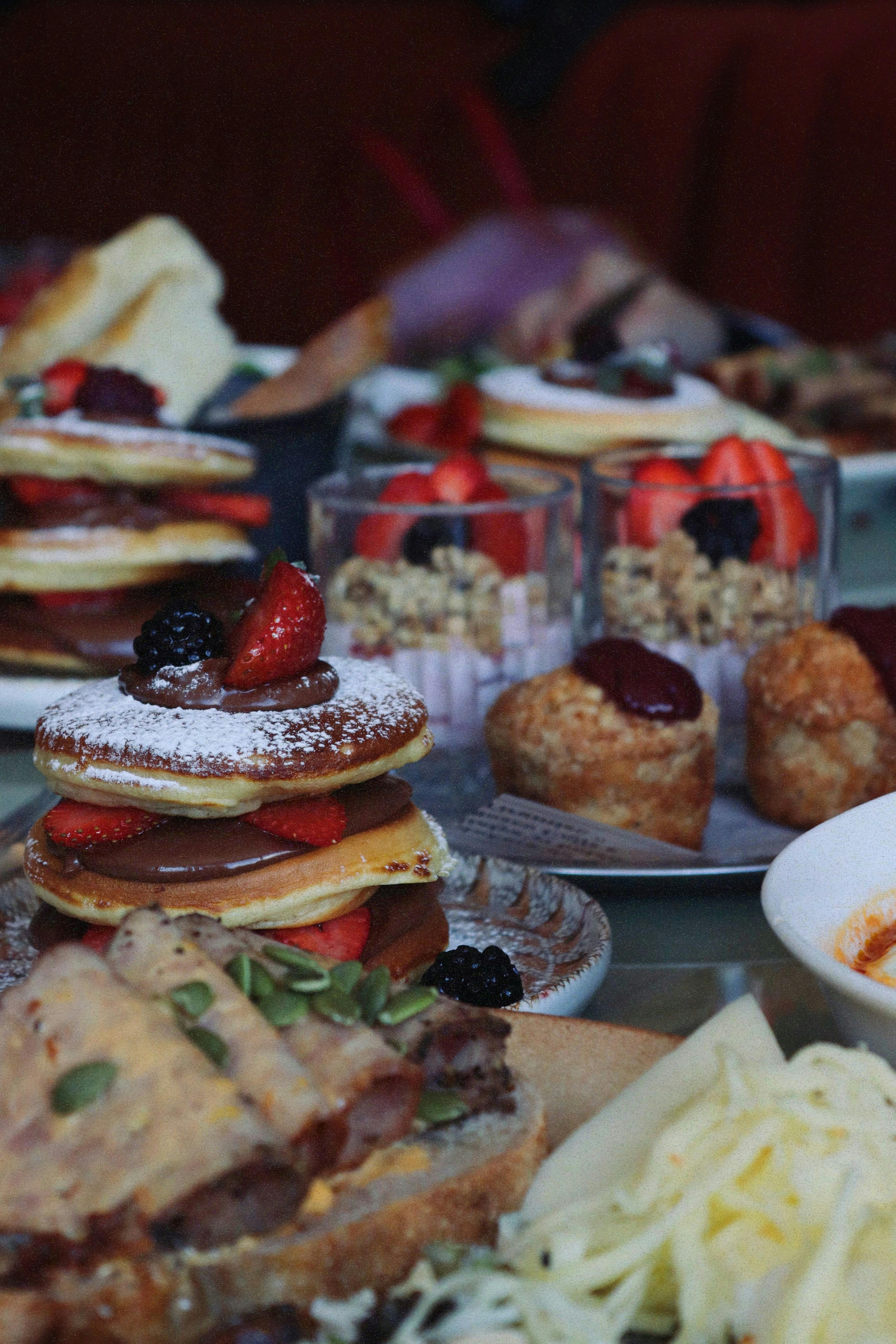 Table with Sweet and Salty Breakfast Meals · Free Stock Photo