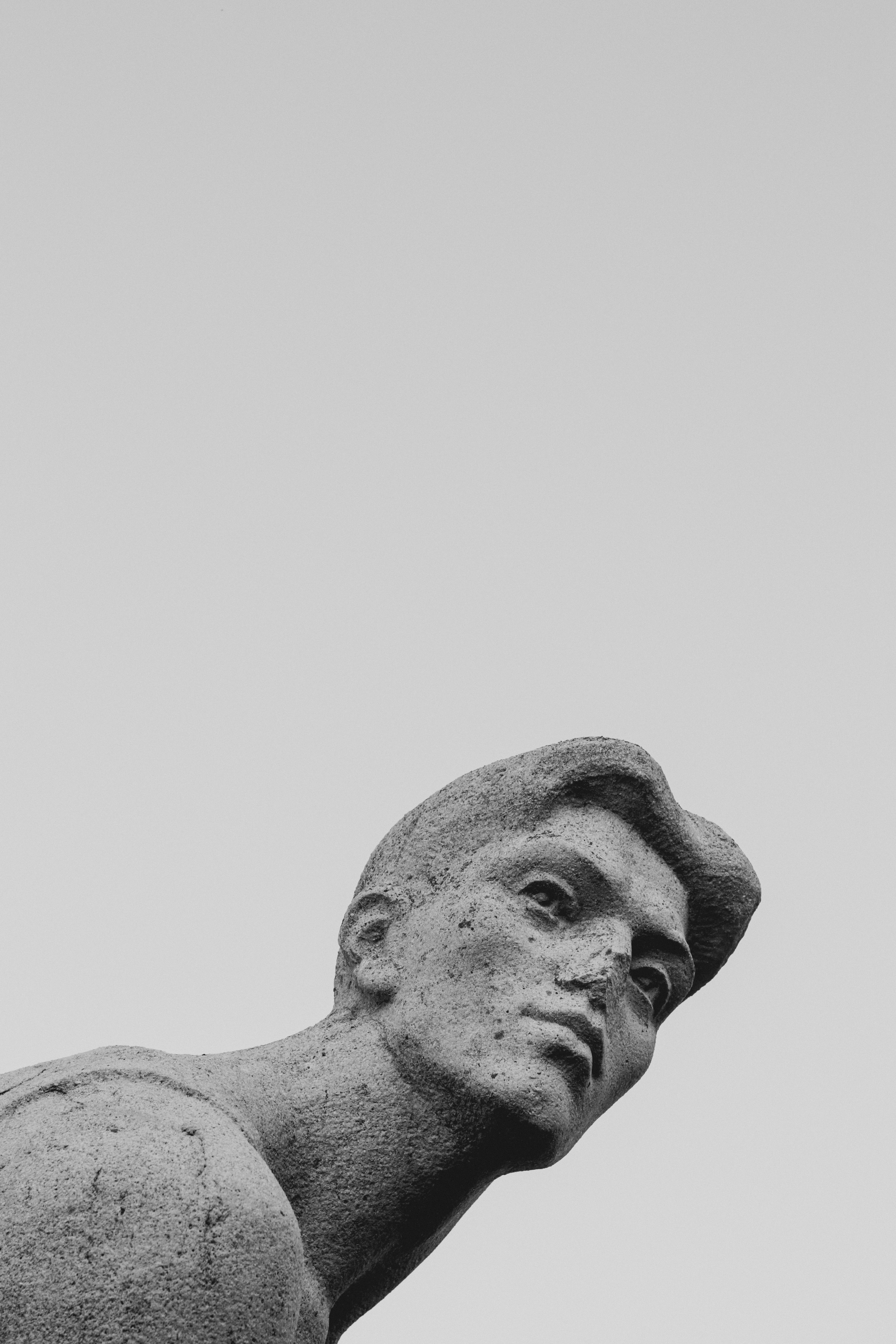Sculpture of Man Face · Free Stock Photo