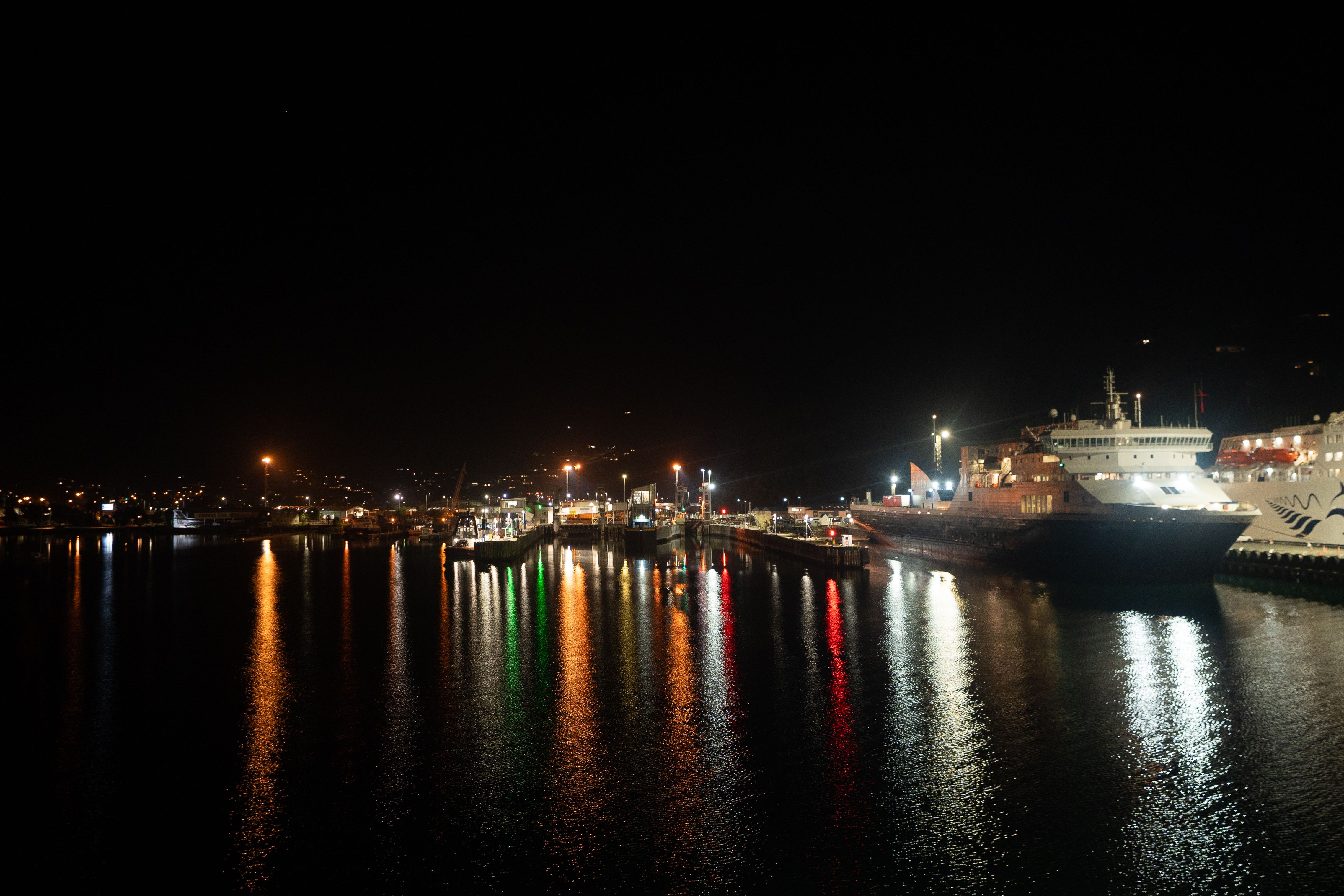 Ships in a Marina at Night · Free Stock Photo